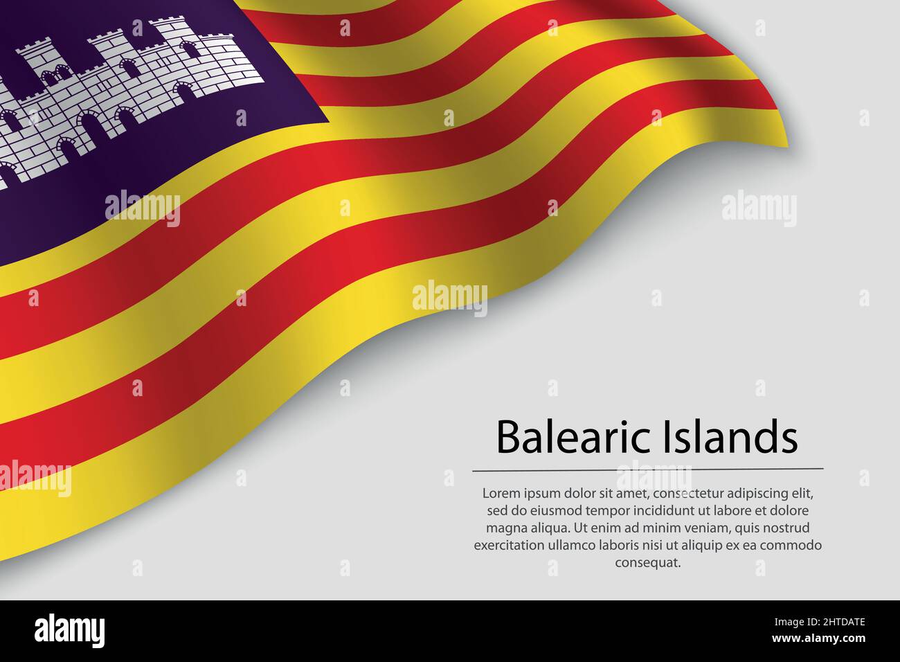 Flag of balearic islands Stock Vector Images - Alamy