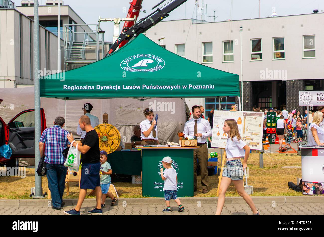 Forest organization stand at a fire department event in the Stare ...