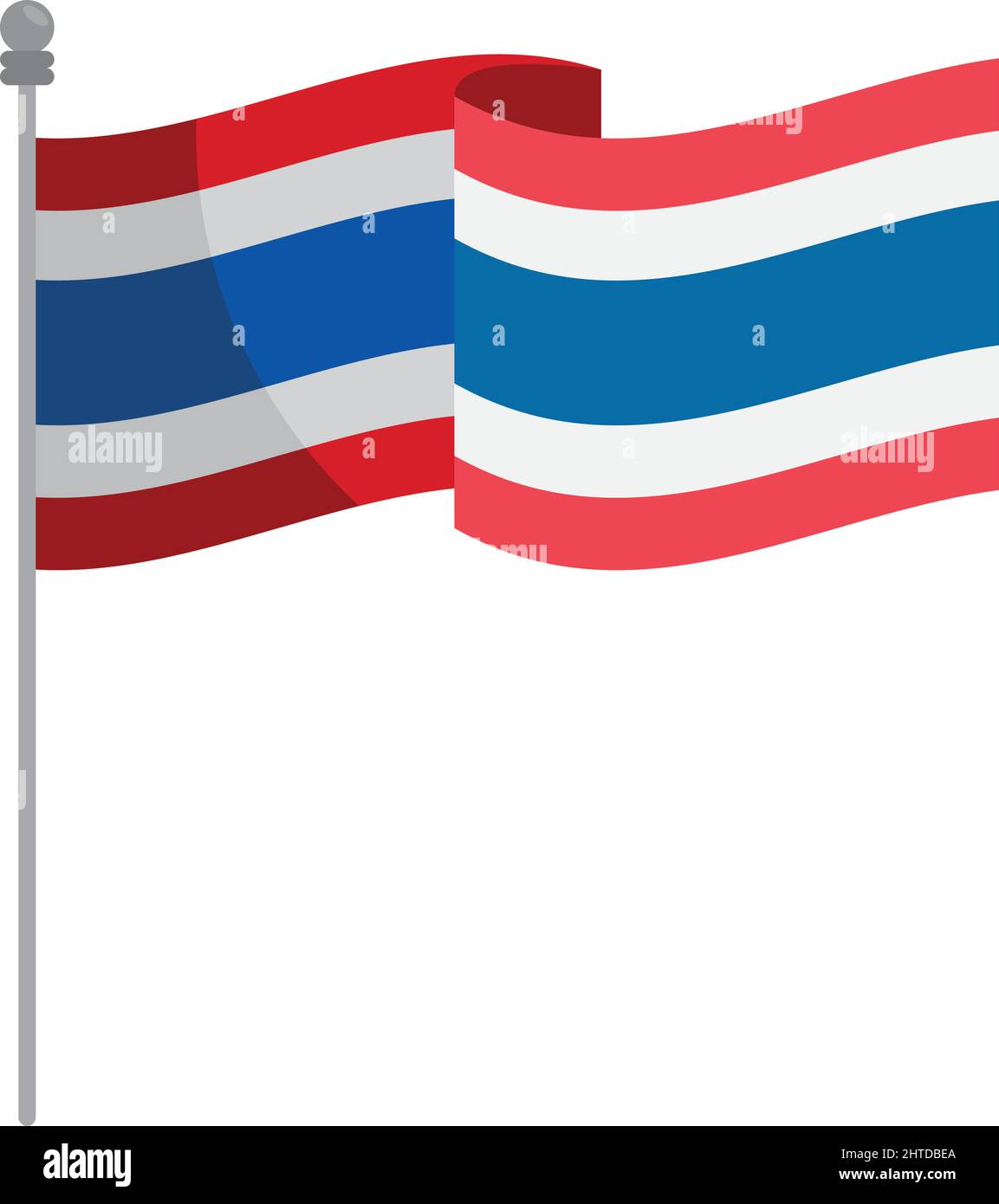 Thai flag pole Stock Vector Images - Alamy