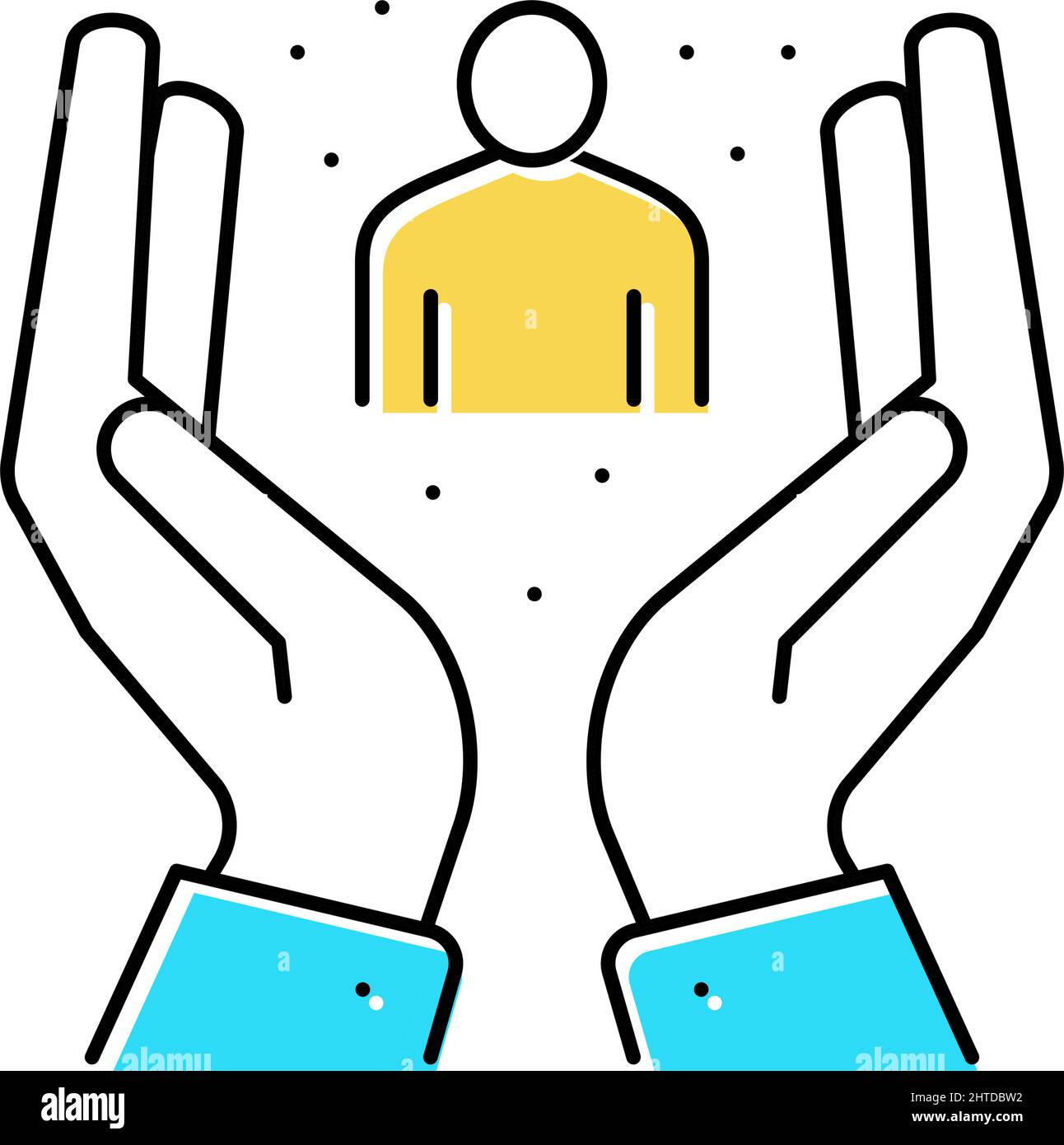 invaluable employee color icon vector color illustration Stock Vector ...