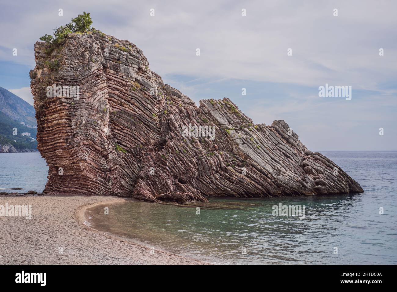 Beautiful rocks in the sea in Montenegro. Montenegro is a popular ...