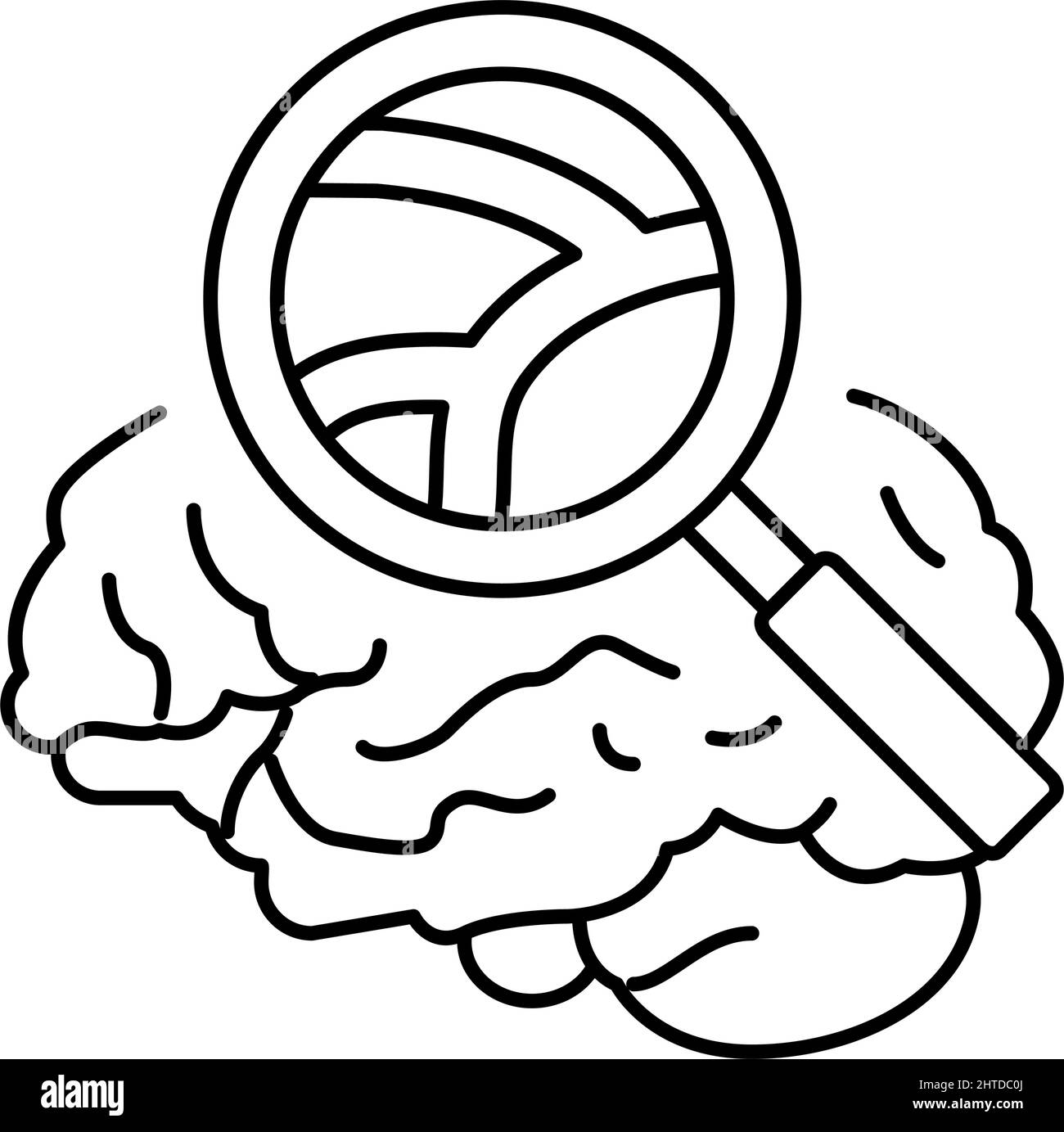 neurovascular surgery line icon vector illustration Stock Vector Image ...