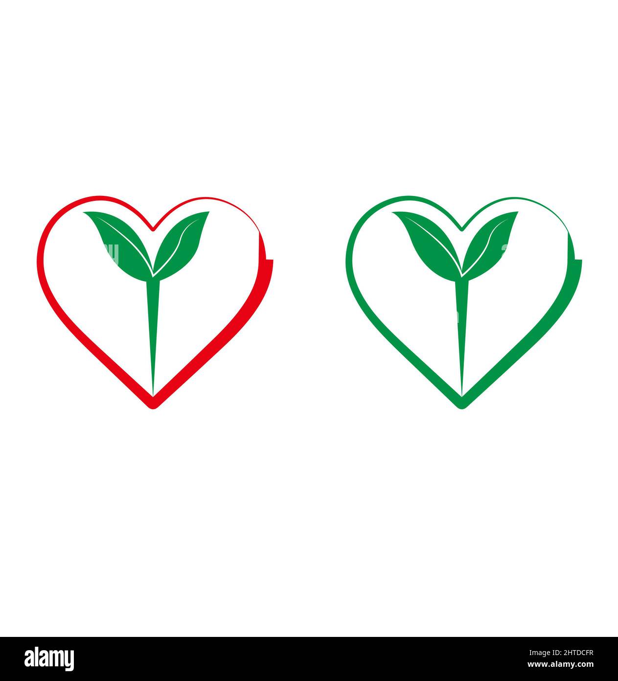 Illustration design of plants symbols on isolated white background ...