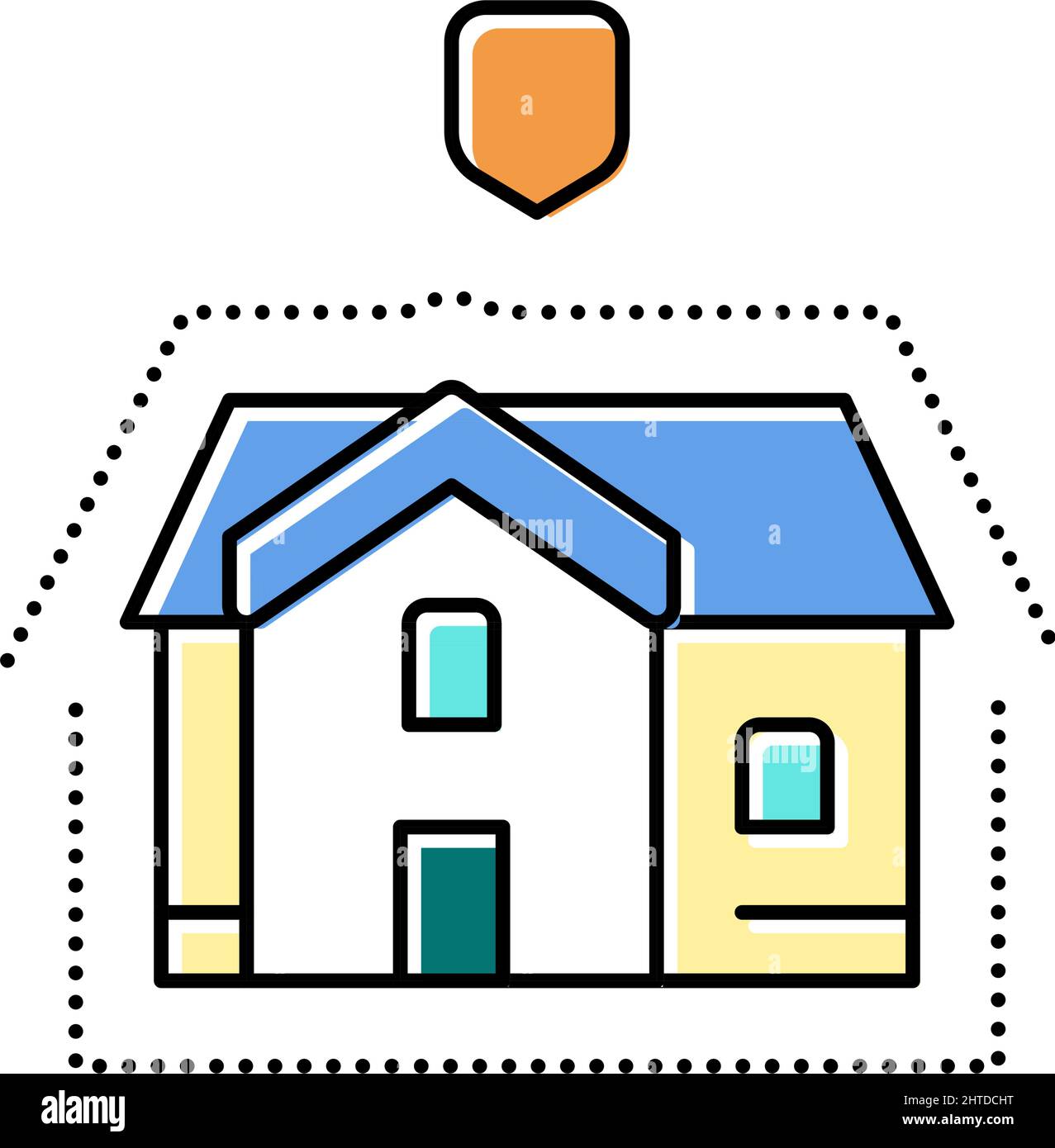 house insulation color icon vector illustration Stock Vector Image ...