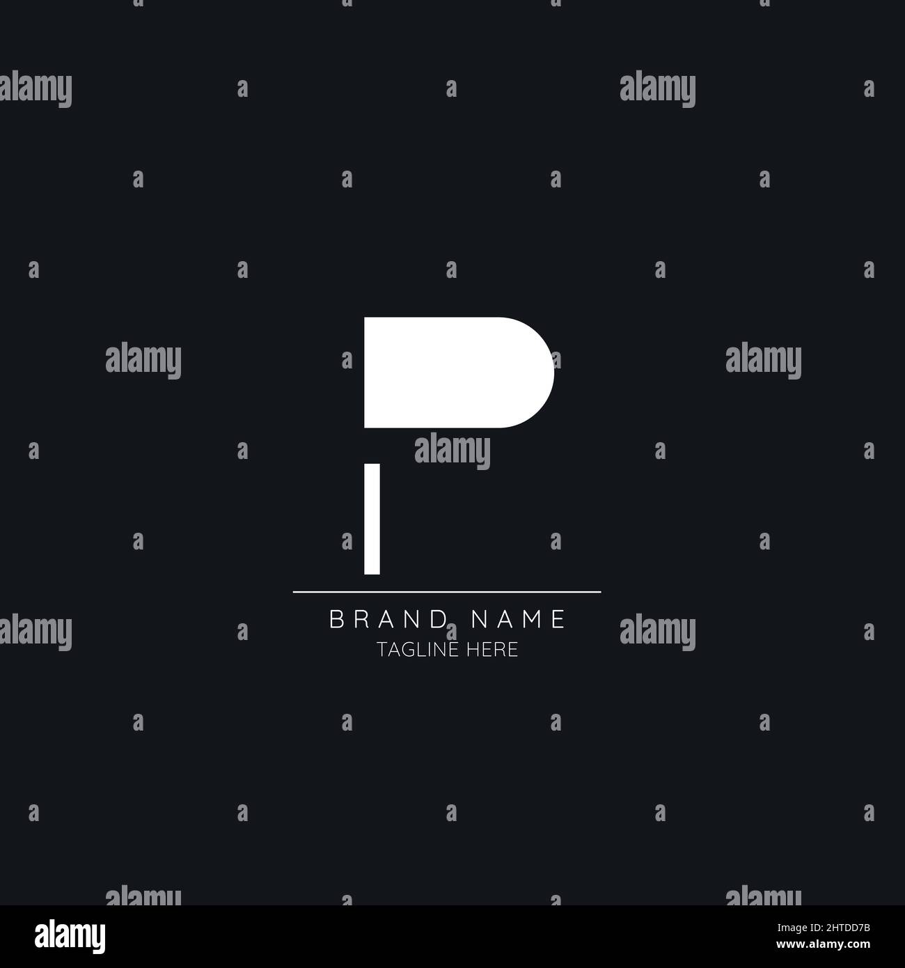 Minimalist Letter P logo icon design Stock Vector Image & Art - Alamy