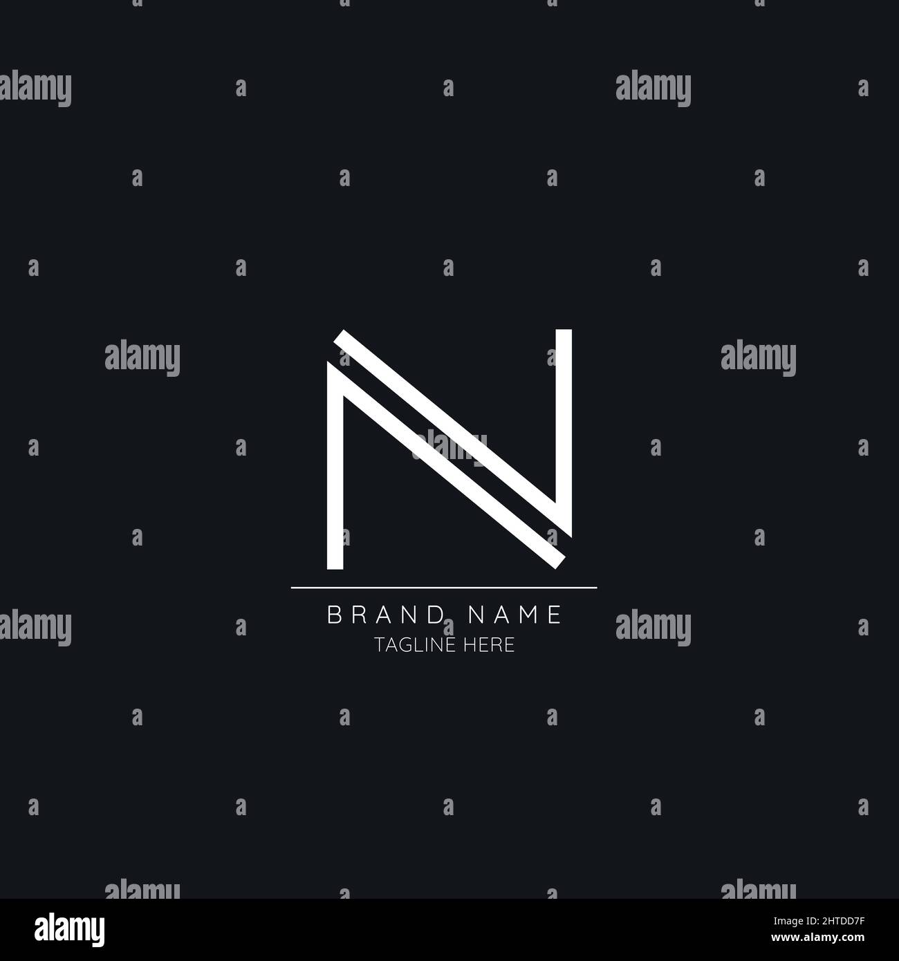Minimalist Letter N logo icon design Stock Vector Image & Art - Alamy