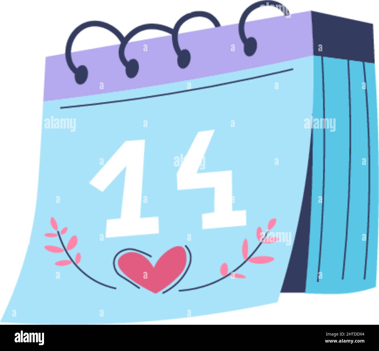 February 14th on calendar Stock Vector Images - Alamy