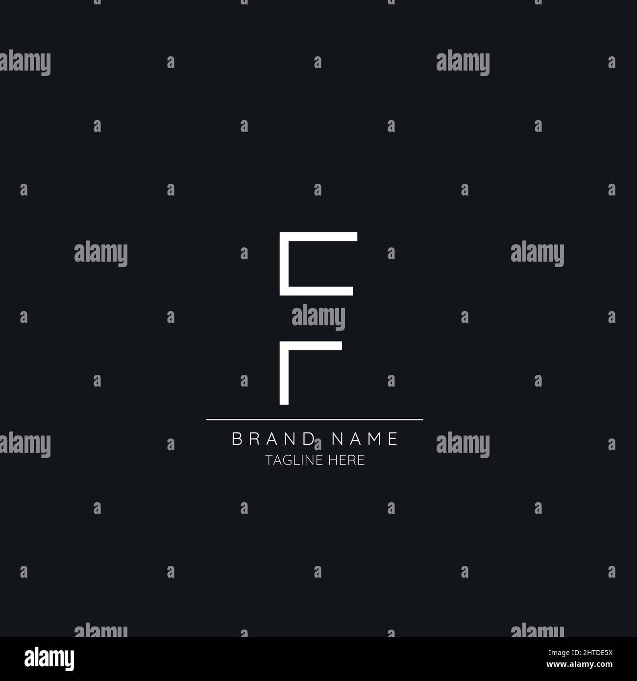 Minimalist letter f logo hi-res stock photography and images - Alamy