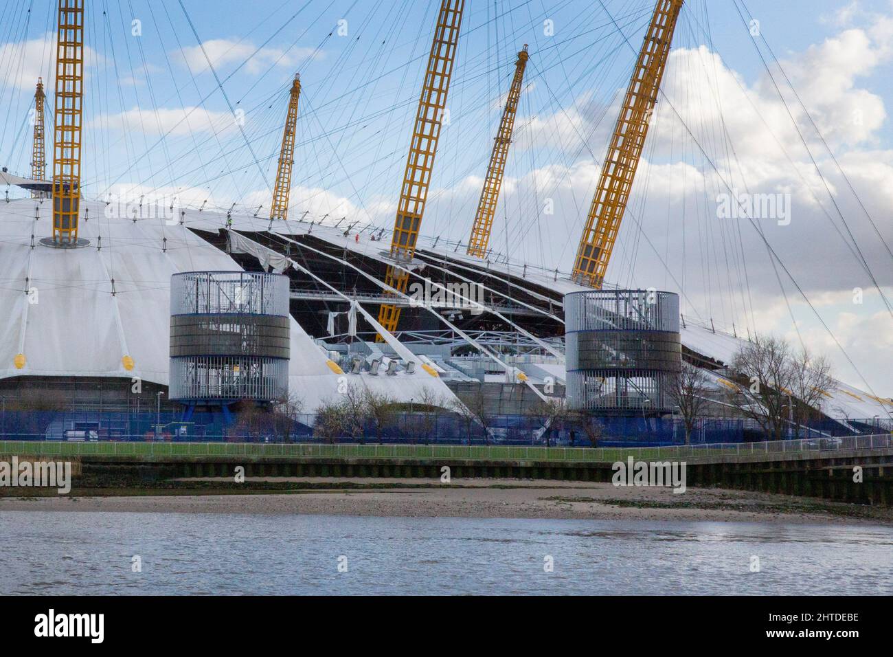 The O2 arena in south east London formally known as the Millennium Dome ...