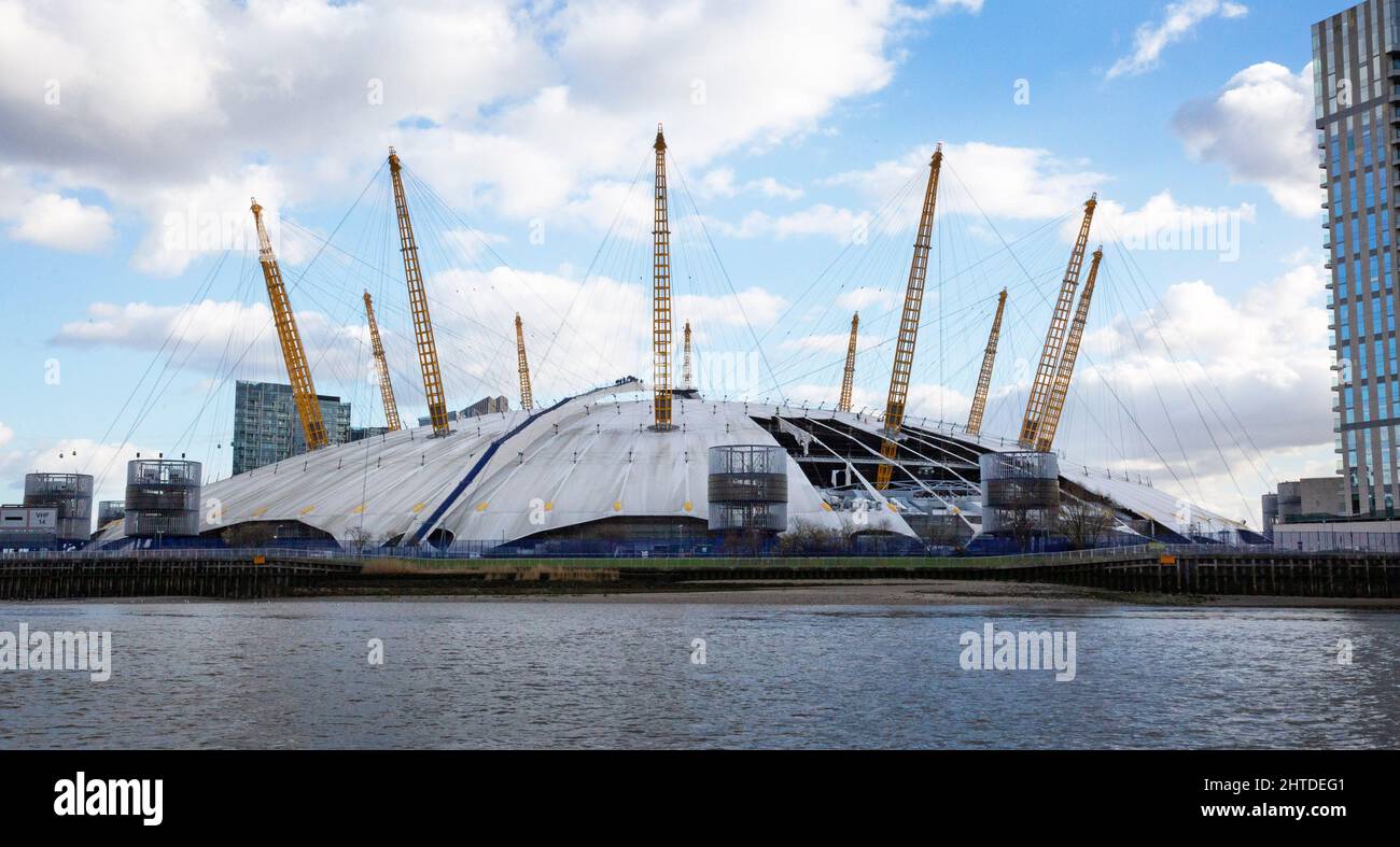 The O2 arena in south east London formally known as the Millennium Dome ...