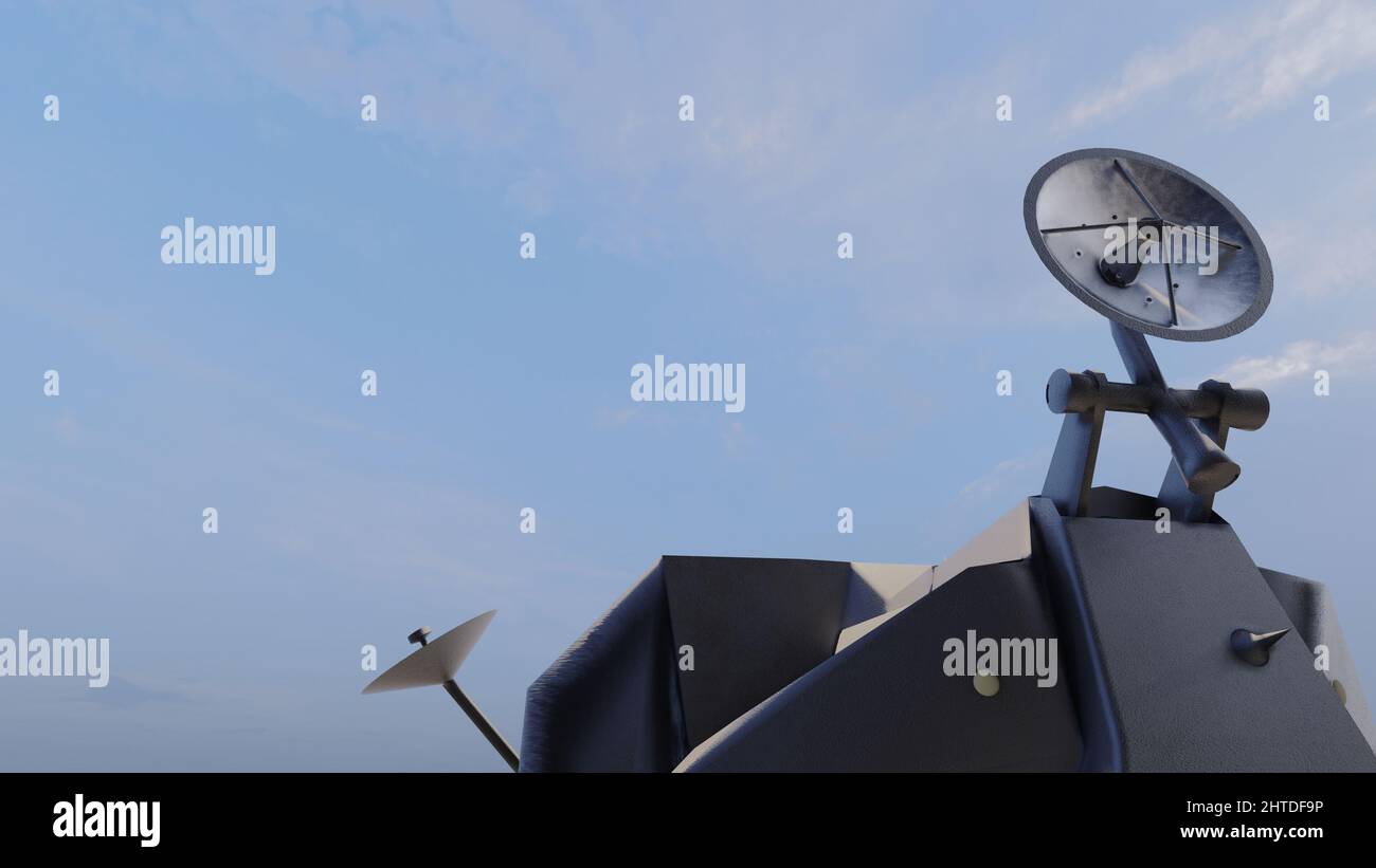 Mobile Satellite Signal Receiver Stock Photo - Alamy