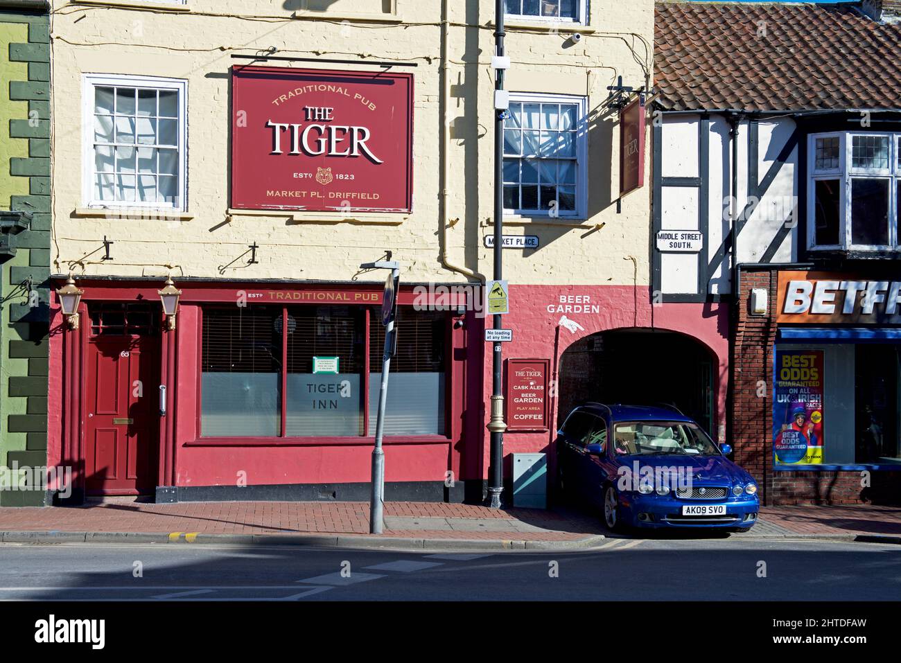 The Tiger pub in Driffield, East Yorkshire, England UK Stock Photo - Alamy