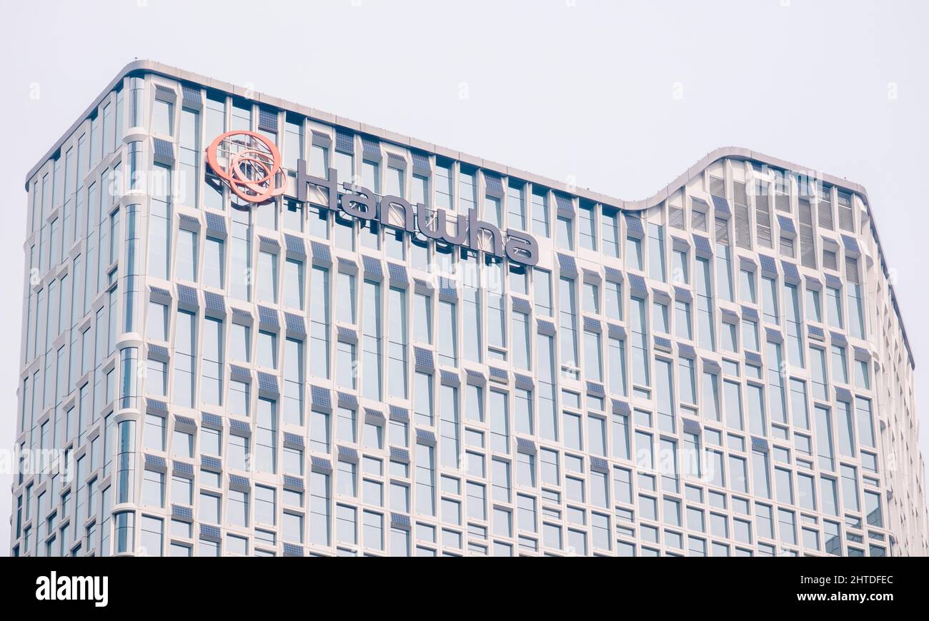 Hanwha Group, Feb 28, 2022 : Headquarters of South Korea's energy-to ...