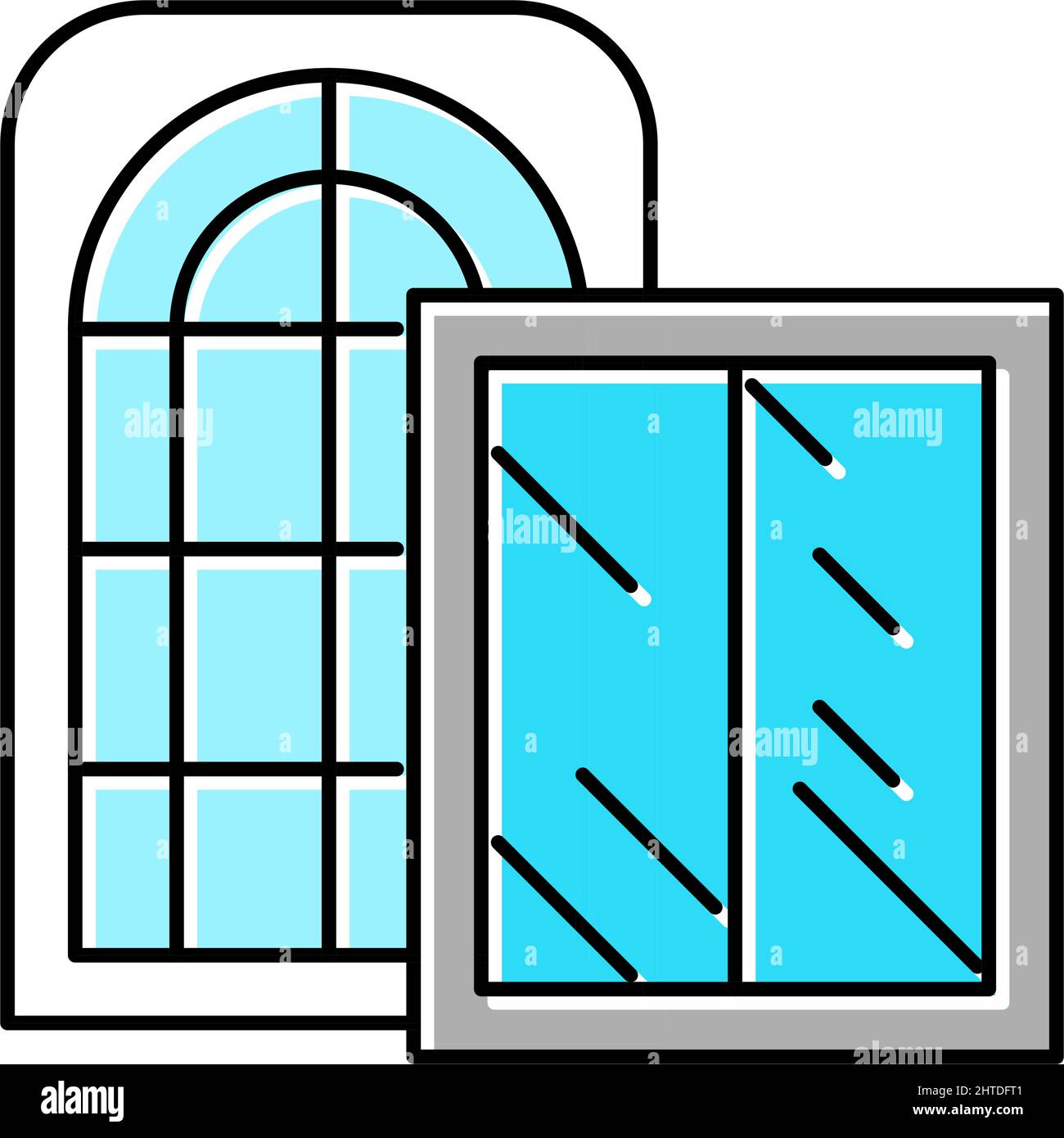 windows glass production color icon vector illustration Stock Vector ...