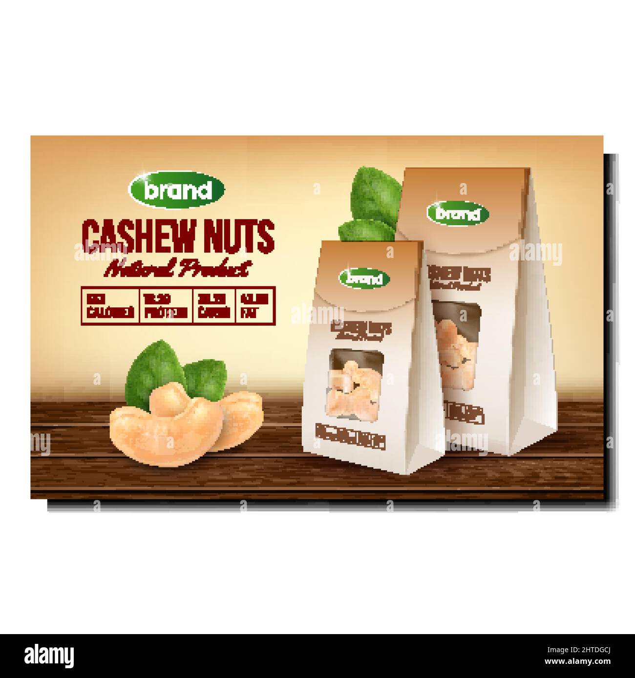 Cashew Nuts Creative Promotional Poster Vector Stock Vector Image & Art ...