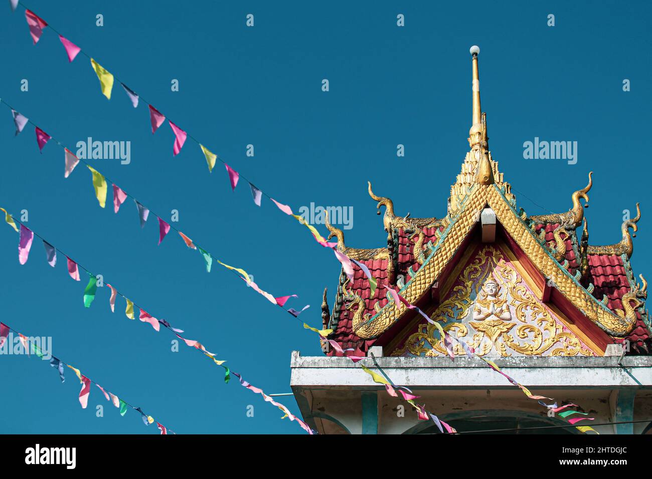 Old Japanese-style building against the blue sky Stock Photo - Alamy