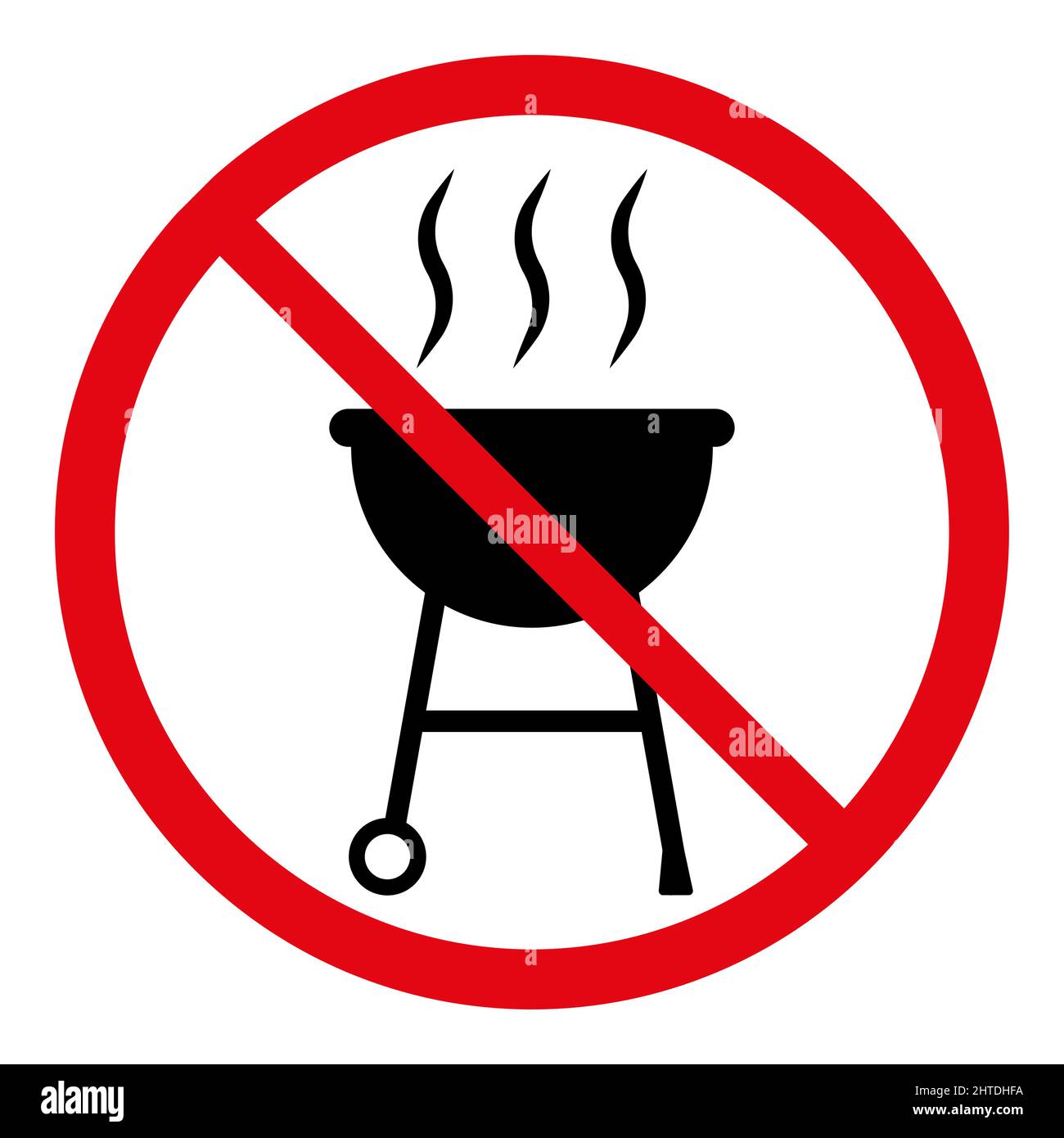 No grill vector sign. BBQ not allowed Stock Vector Image & Art - Alamy