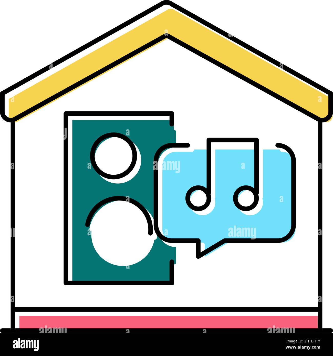 listen music color icon vector illustration Stock Vector Image & Art ...