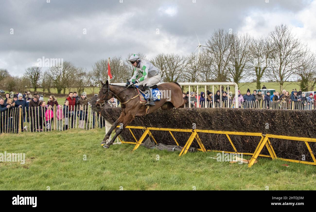 Carbery Point to Point racing at Kilbeg, Bandon, Co. Cork. February ...