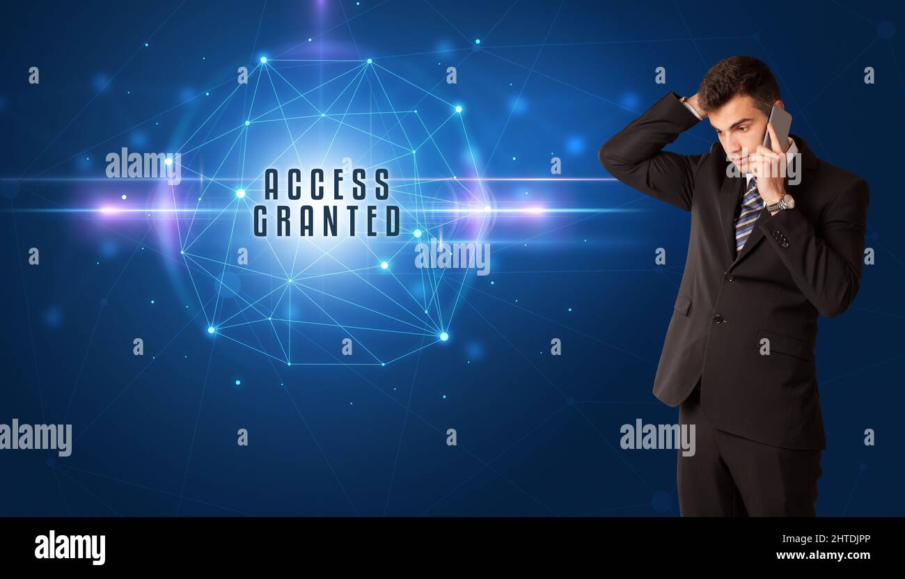 businessman thinking about security concept Stock Photo - Alamy