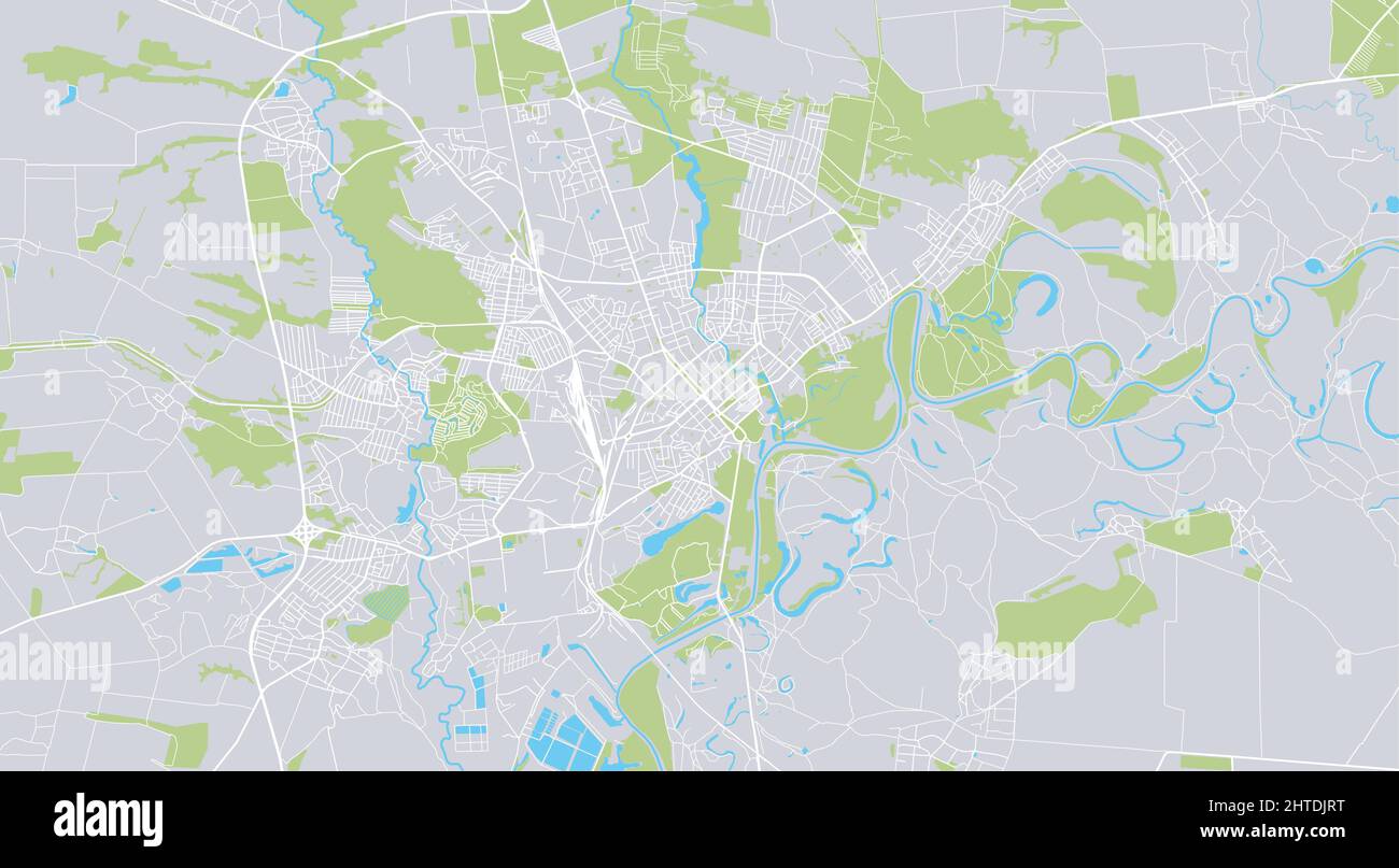 Urban vector city map of Chernihiv, Ukraine, Europe Stock Vector Image ...