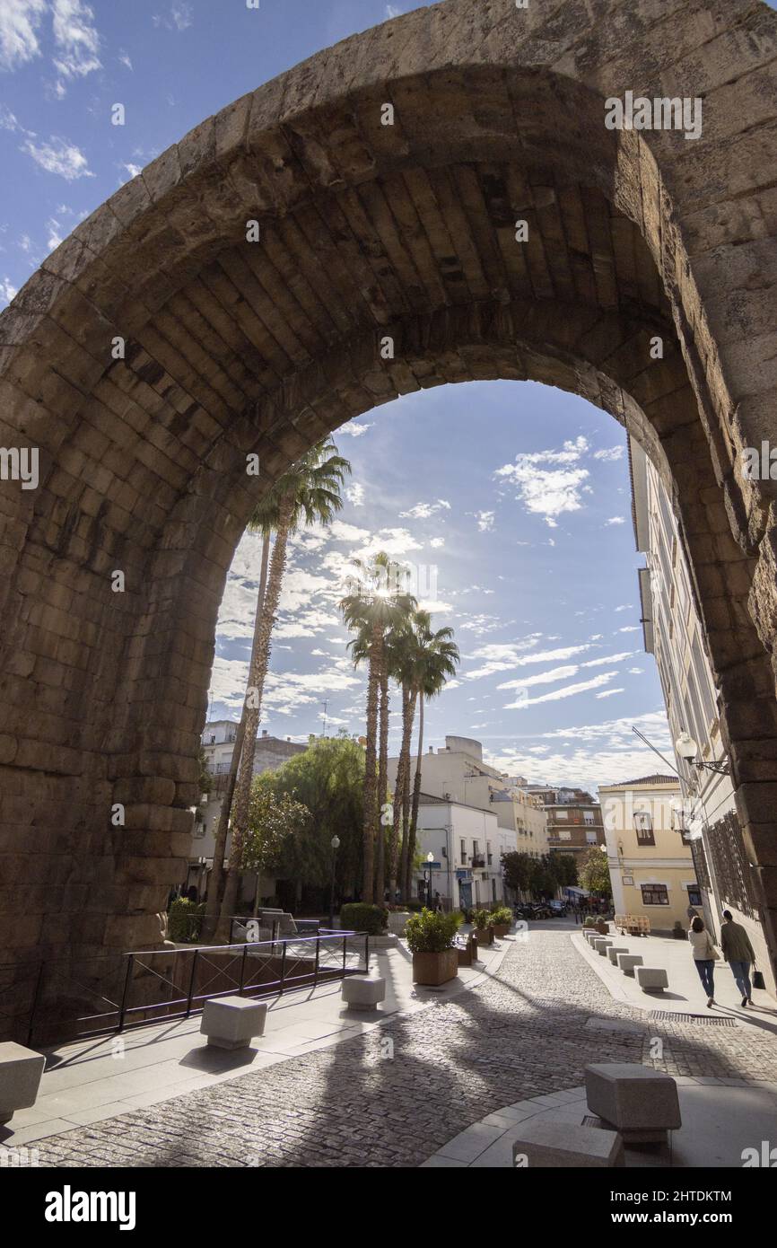 Vertical shot of the famous Roman monumental Arch of the Trajan in ...
