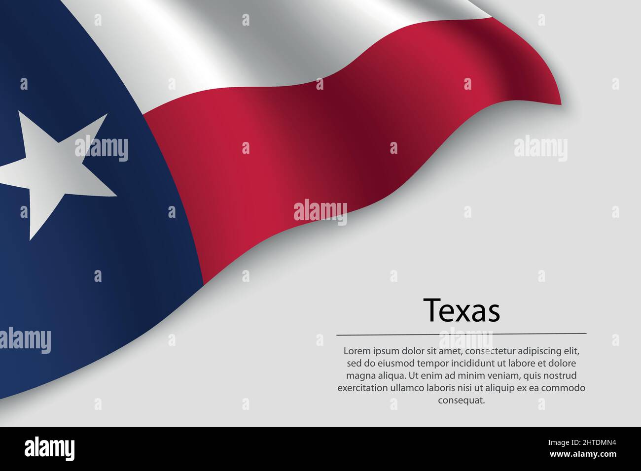 Wave flag of Texas is a state of United States. Banner or ribbon vector ...