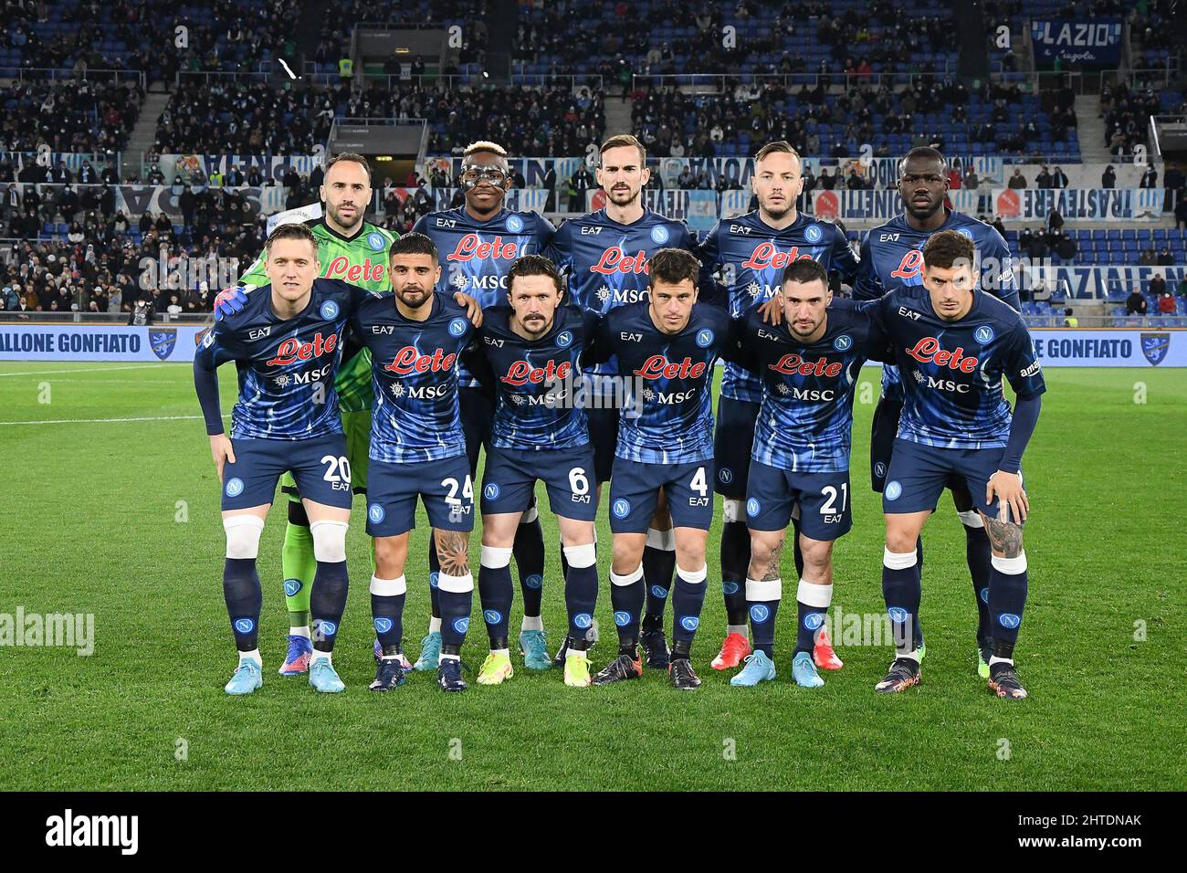 the starting line up of Napoli during football Serie A Match Lazio v ...