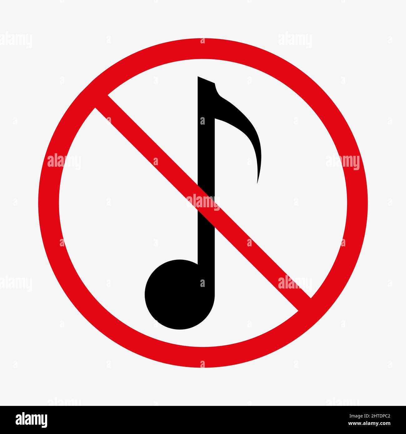 No music vector sign on white background Stock Vector Image & Art - Alamy