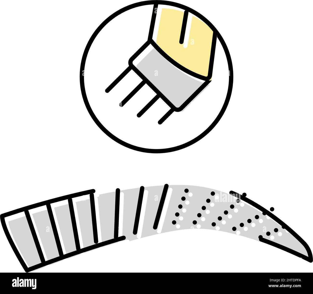 microblading procedure color icon vector illustration Stock Vector ...