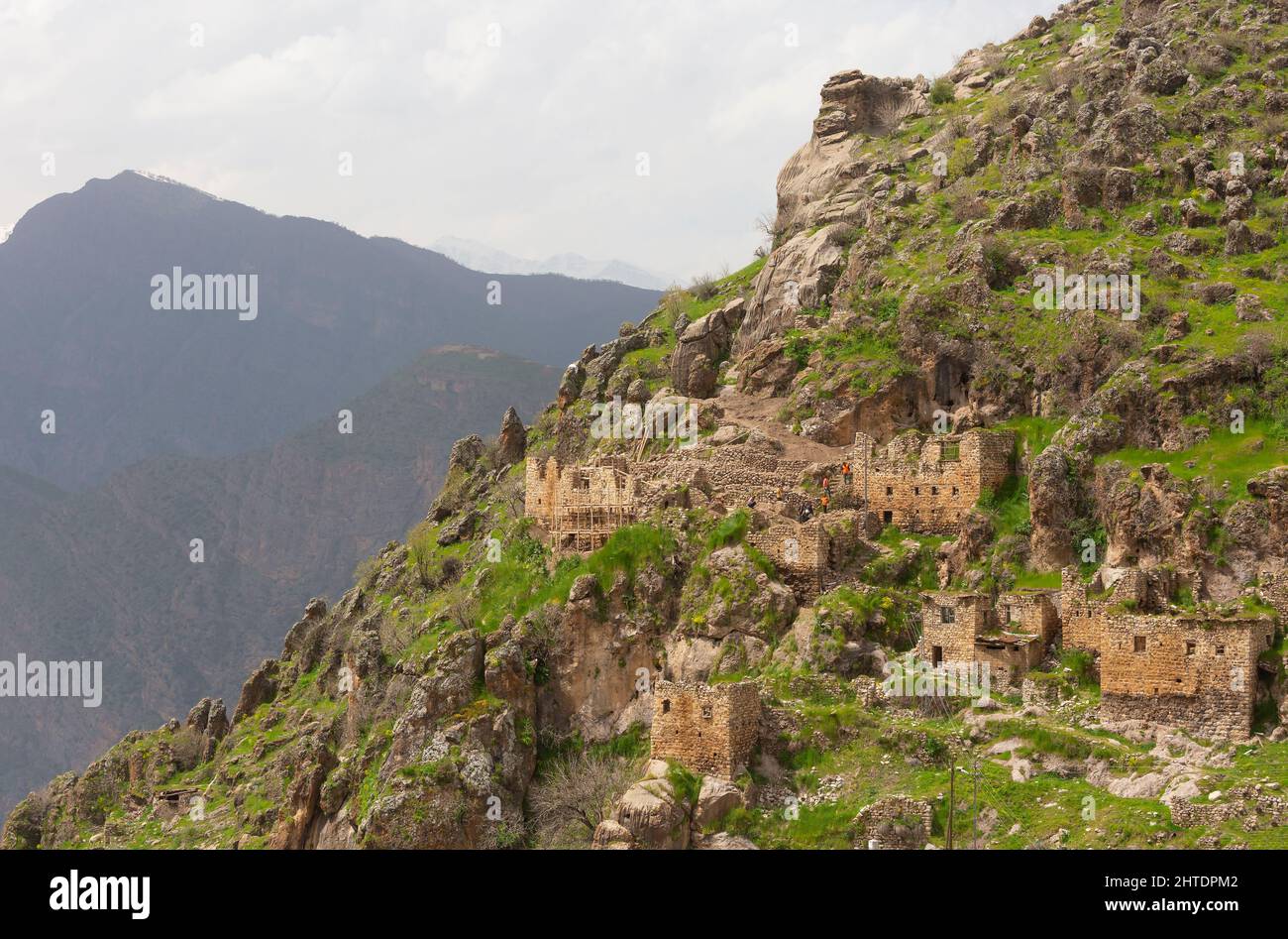 Mountain village in Hakkari plateau, Cukurca, Hakkari,Turkey Stock ...