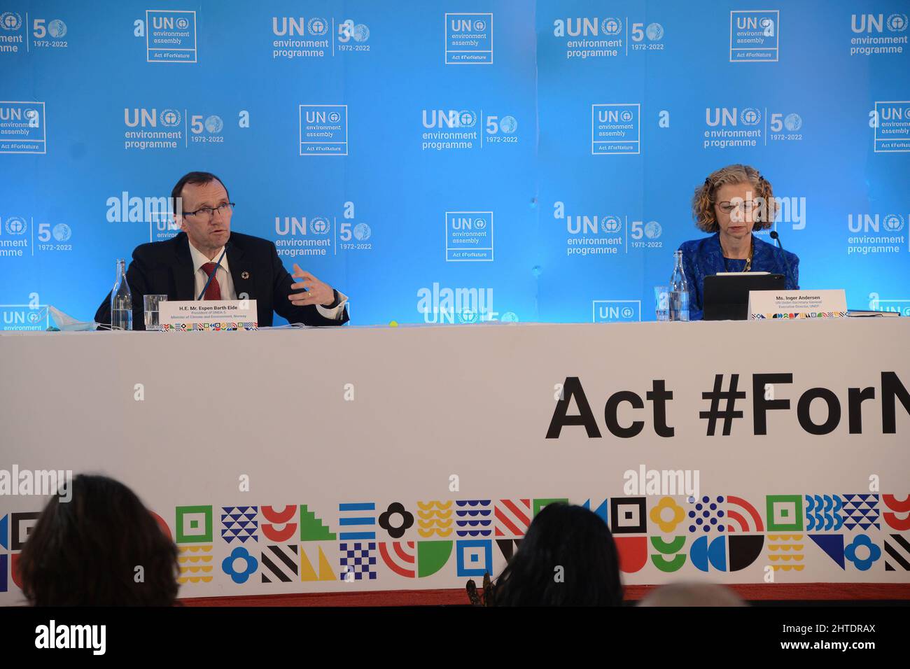 Nairobi, Kenya. 28th Feb, 2022. President of UNEA Espen Barth Eide ...