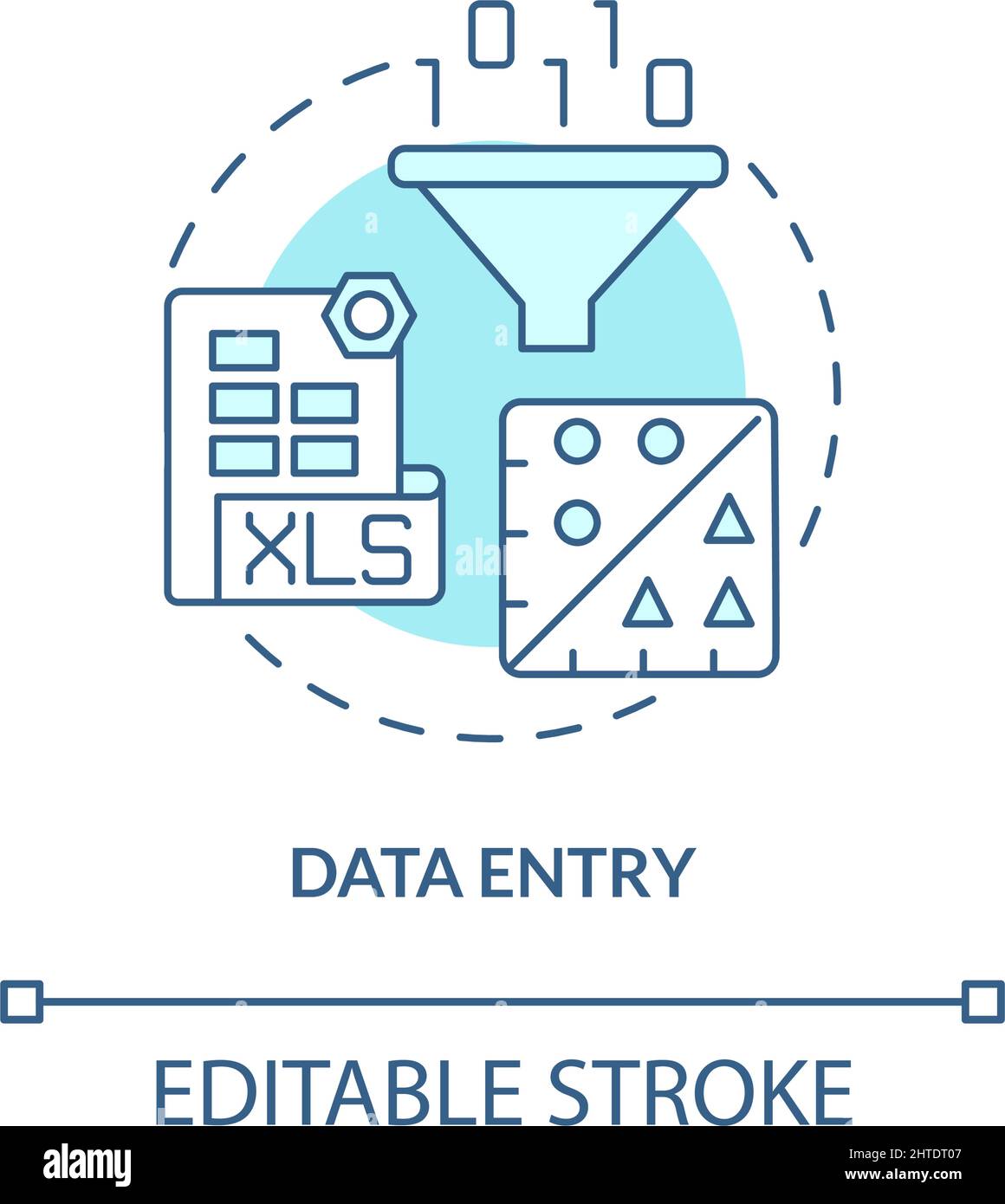 Data entry turquoise concept icon Stock Vector Image & Art - Alamy