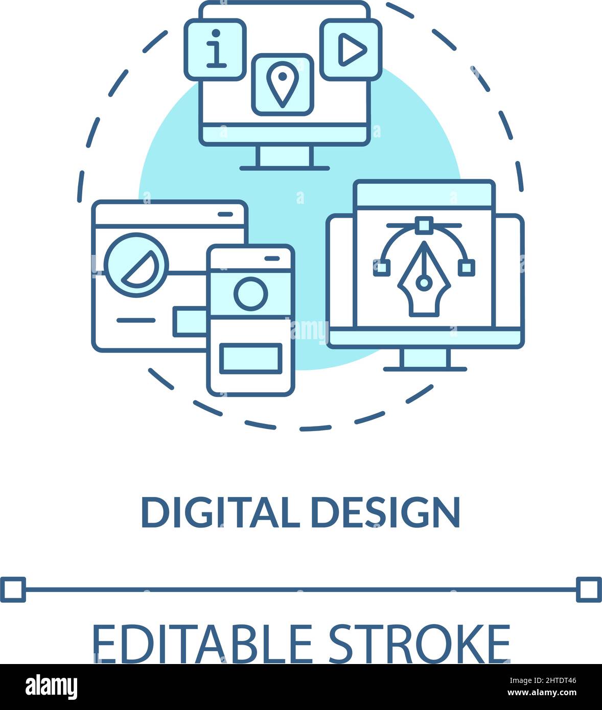 Digital design turquoise concept icon Stock Vector Image & Art - Alamy