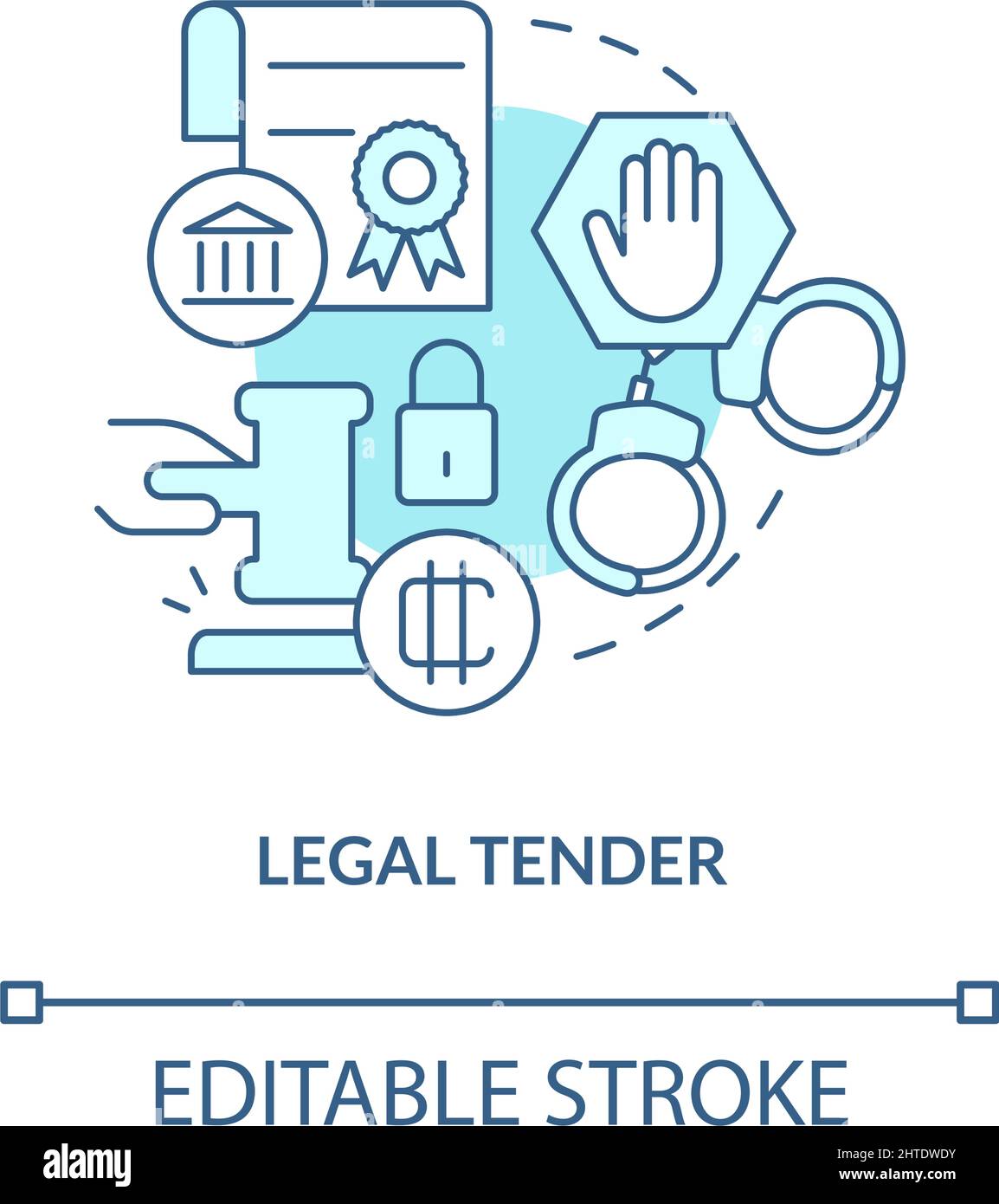 Cash is legal tender Stock Vector Images - Alamy