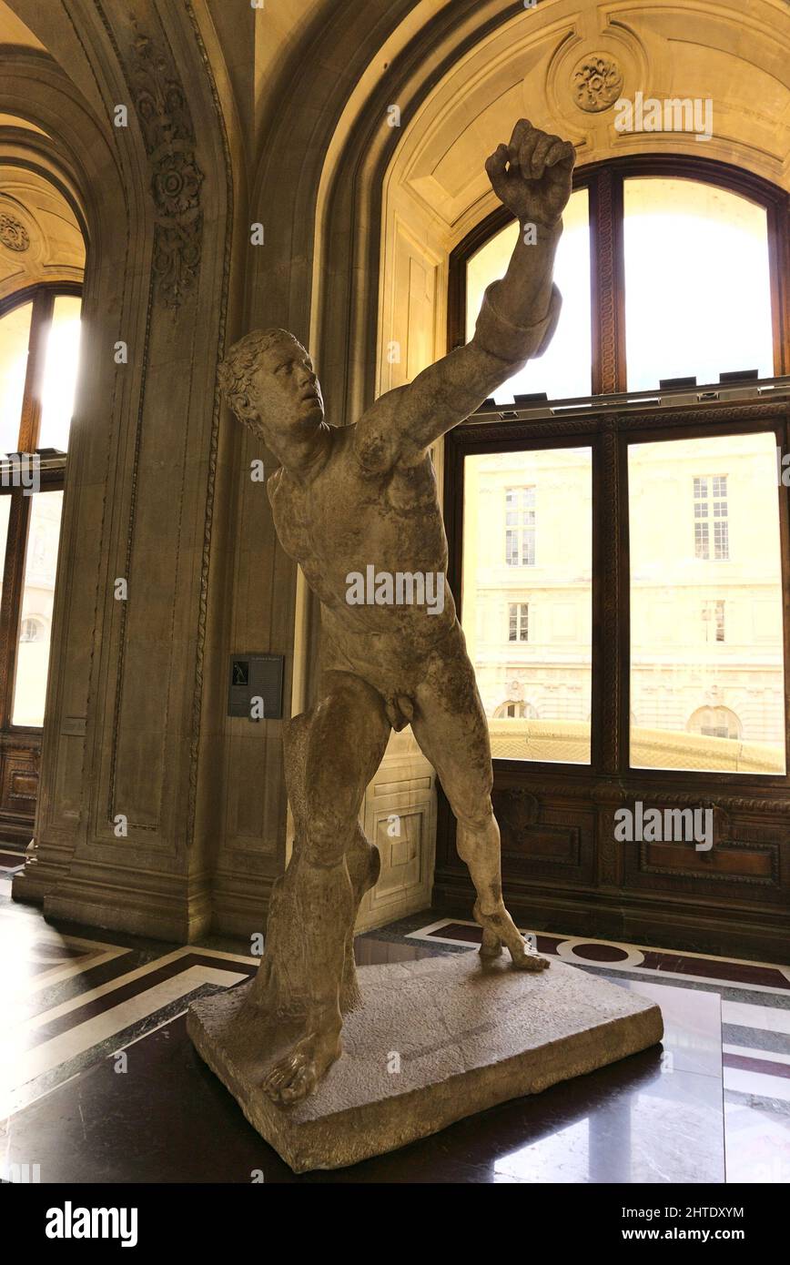 Borghese gladiator louvre hi-res stock photography and images - Alamy