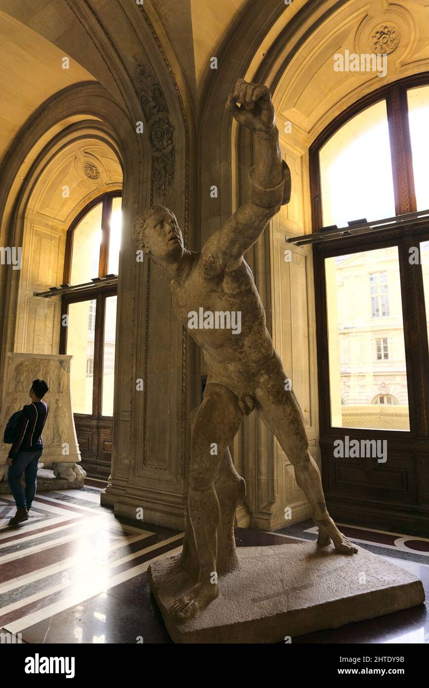 Borghese gladiator louvre hi-res stock photography and images - Alamy
