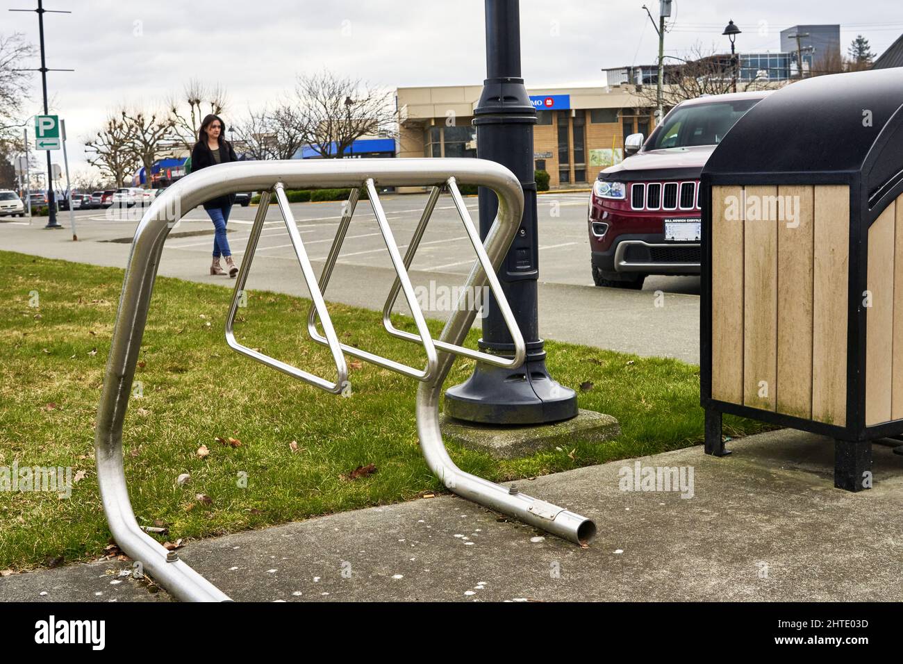 Down town bike rack hi-res stock photography and images - Alamy