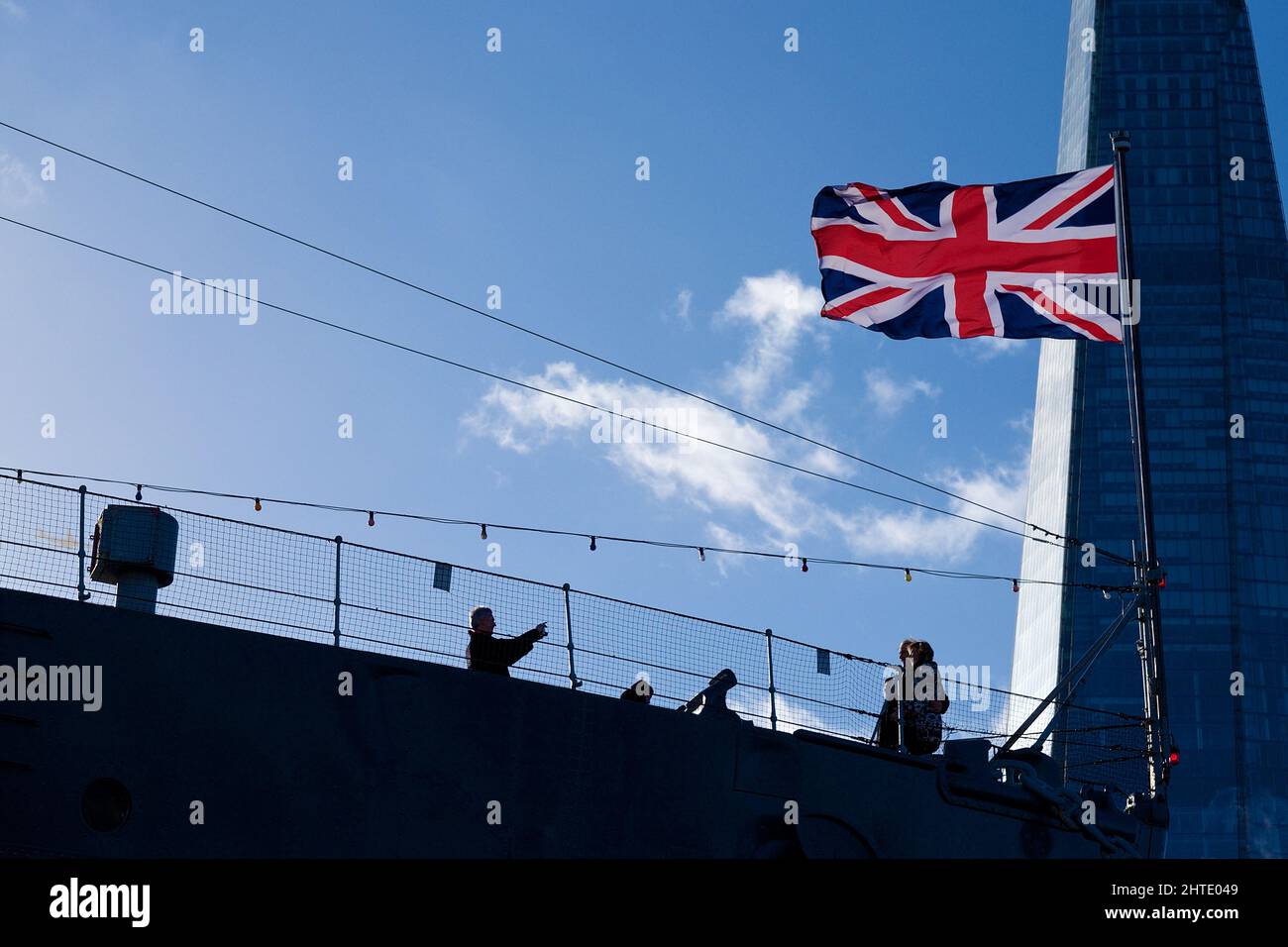 UK Flag against the Shard Building in London Stock Photo - Alamy