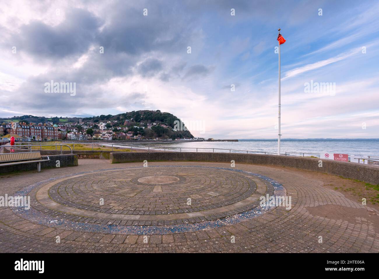 The promenade at the coastal town of Minehead, Somerset, England Stock ...