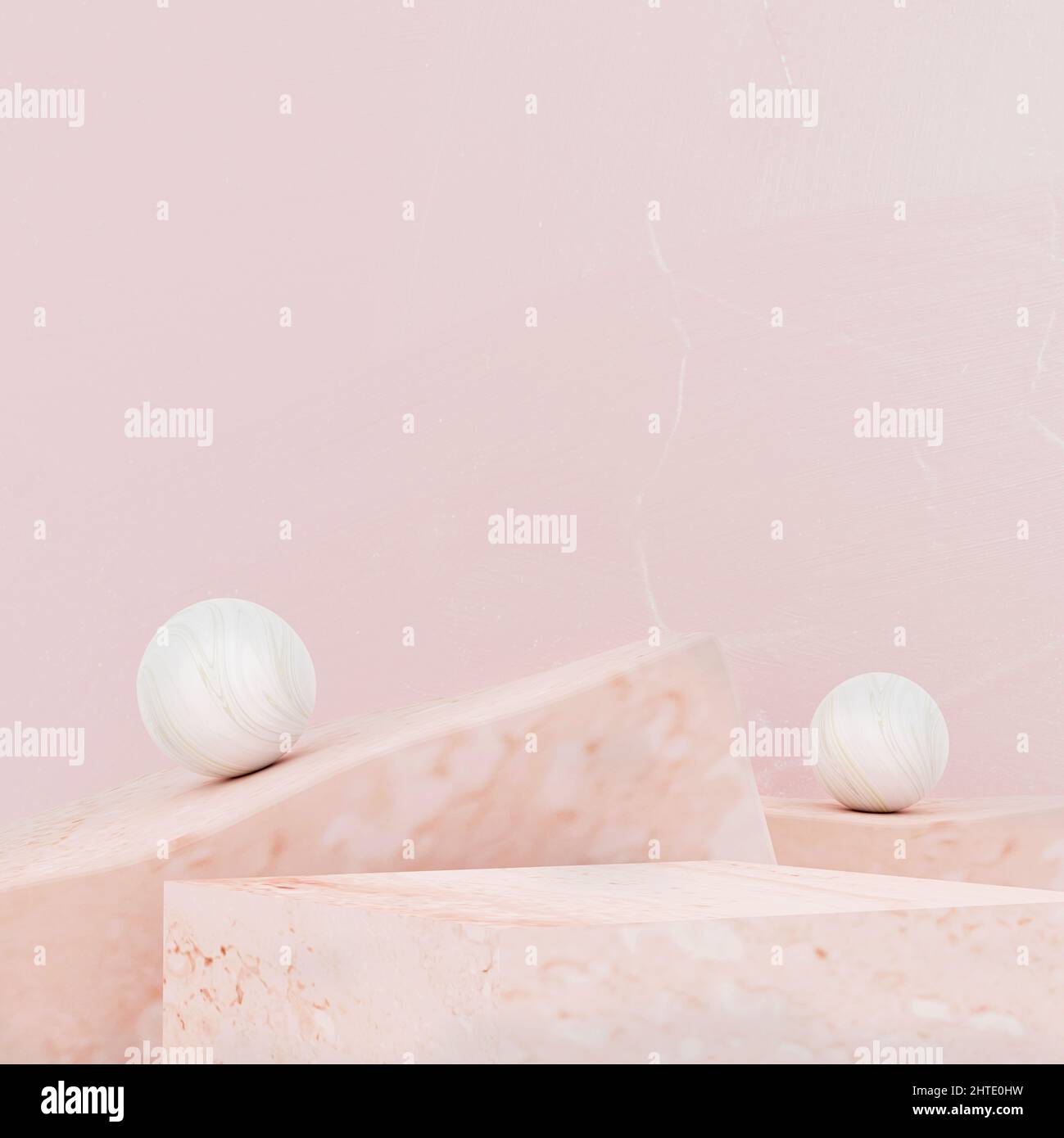 pink marble circle podium on pink background. concept scene stage ...