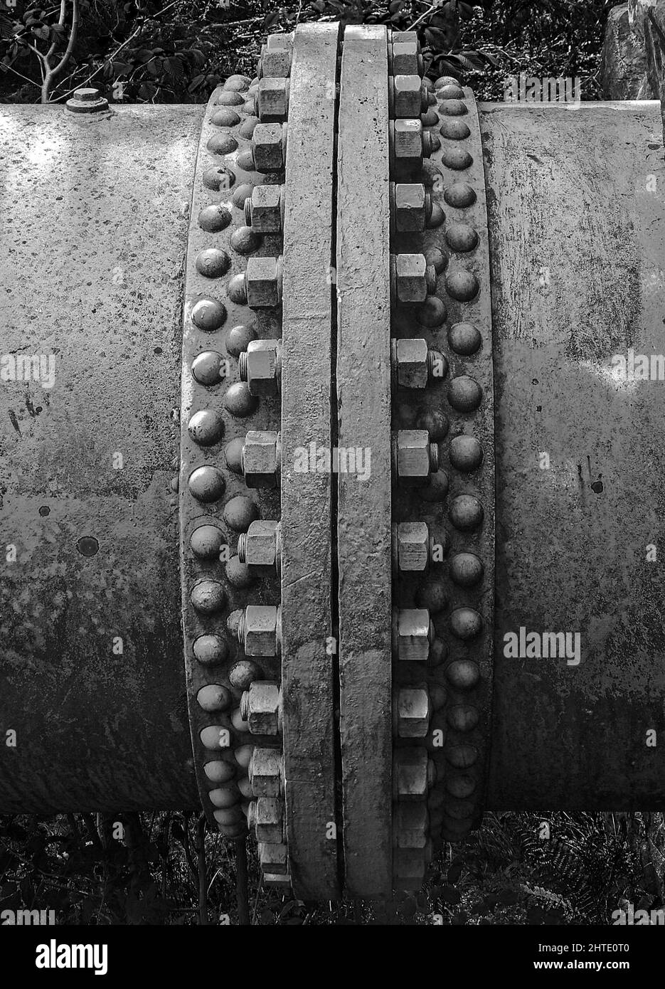 Closeup of big Pumping Station black, horsepower steam engine Stock ...