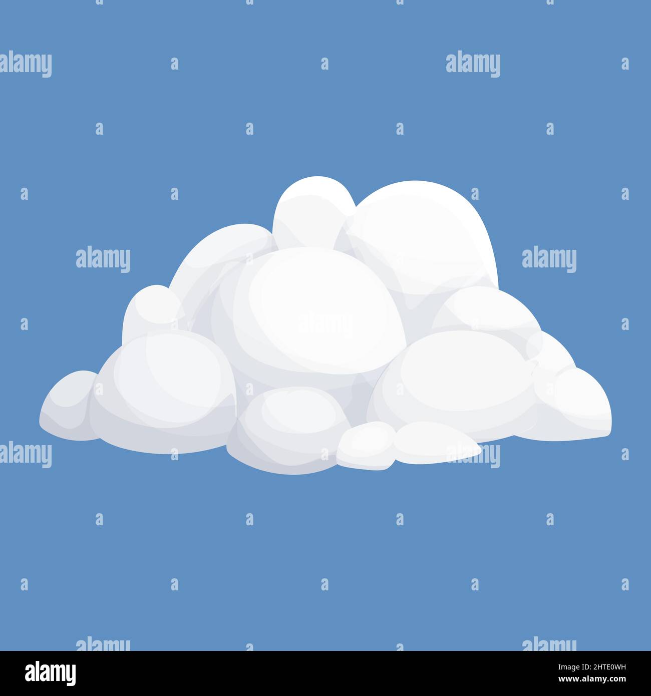 Cloud fluffy clip art, sky, weather element in cartoon style isolated ...