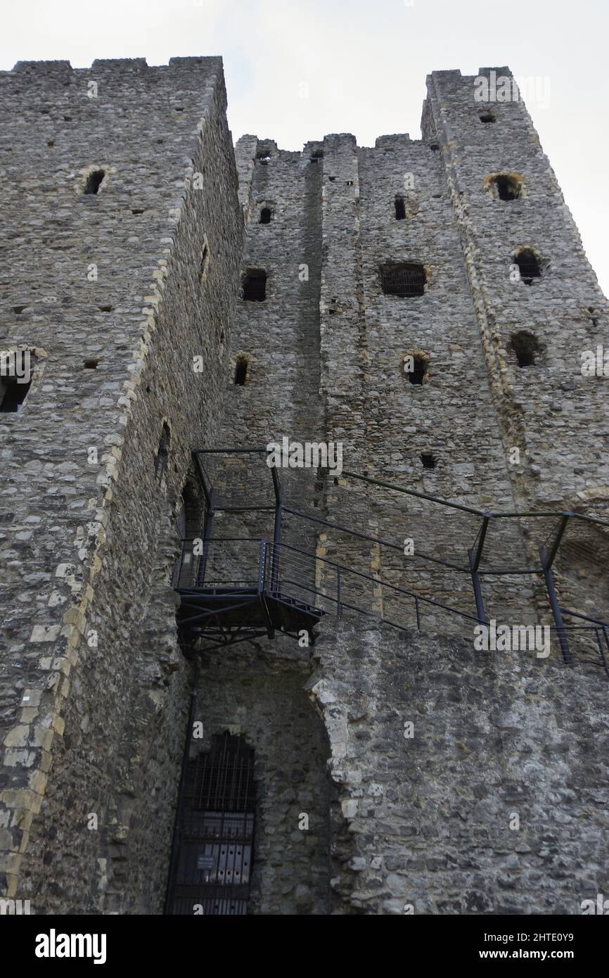 Low angle shot of Rochester castle in the UK Stock Photo - Alamy