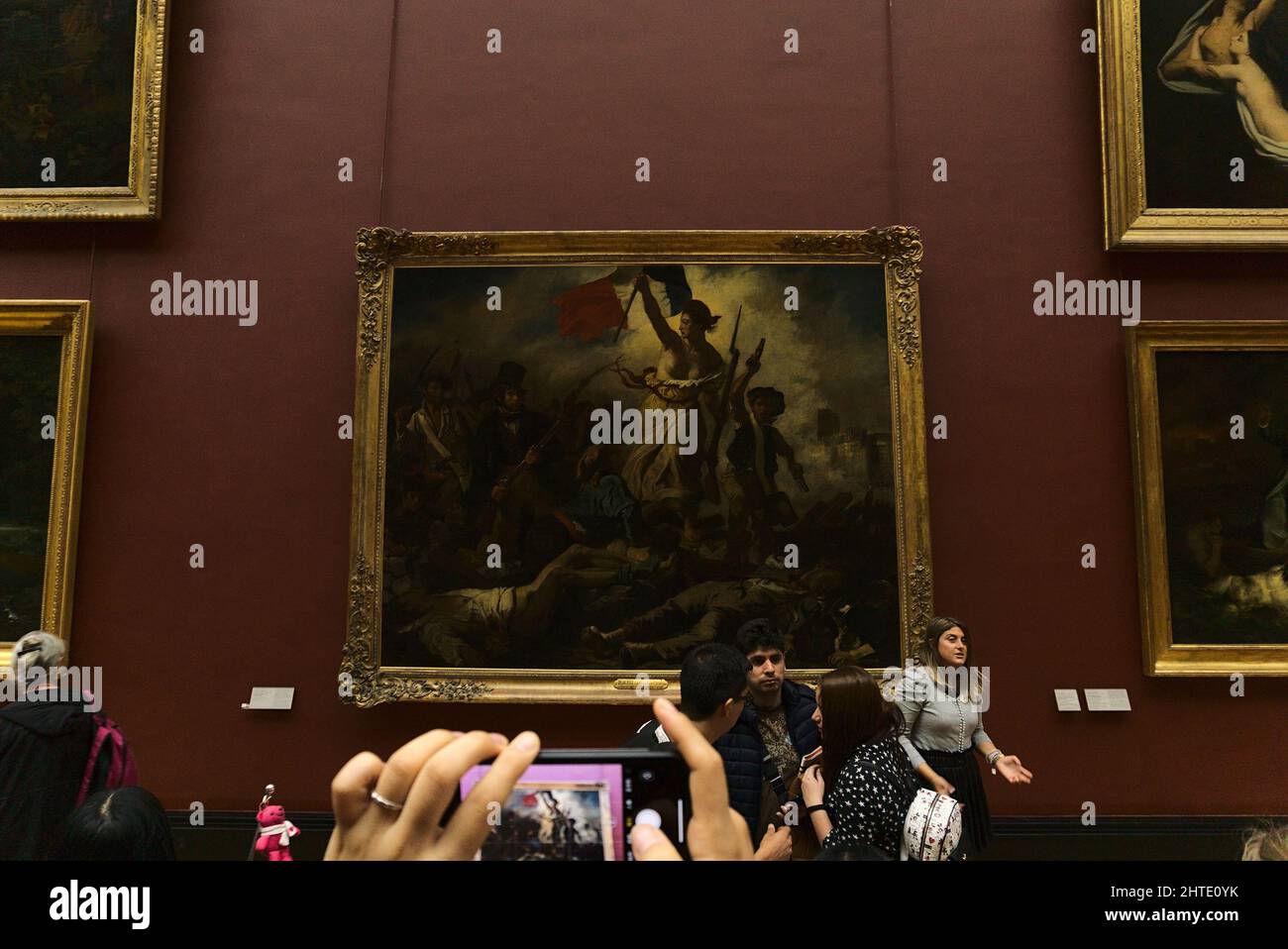 Liberty leading the people painting by Eugene Delacroix in the Louvre ...