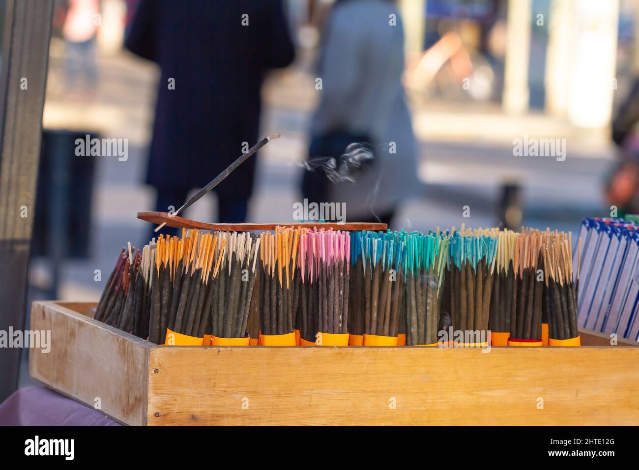 Colorful incense sticks at a street market Stock Photo - Alamy