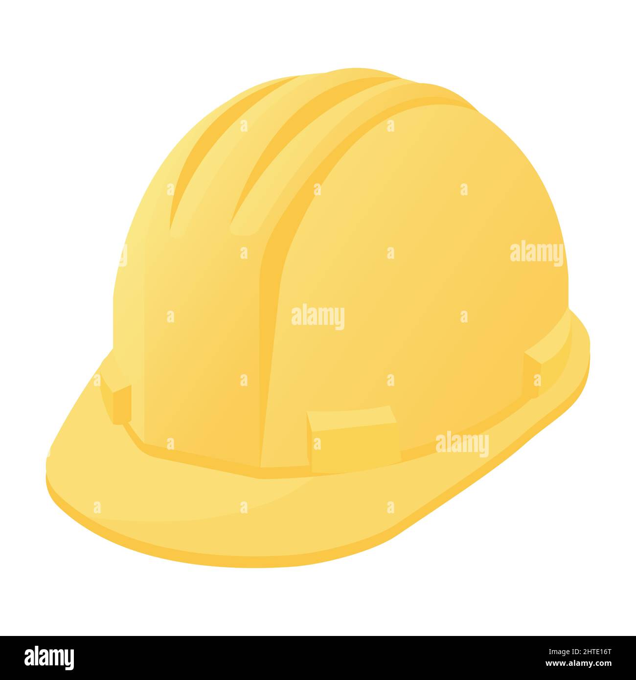 Construction yellow hard hat cartoon vector illustration isolated ...