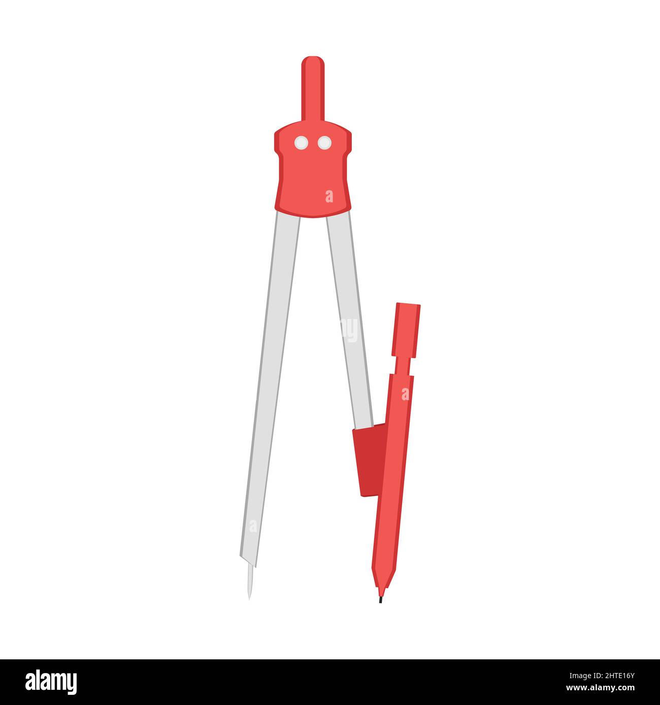 stationery pencil compass cartoon vector illustration isolated object ...