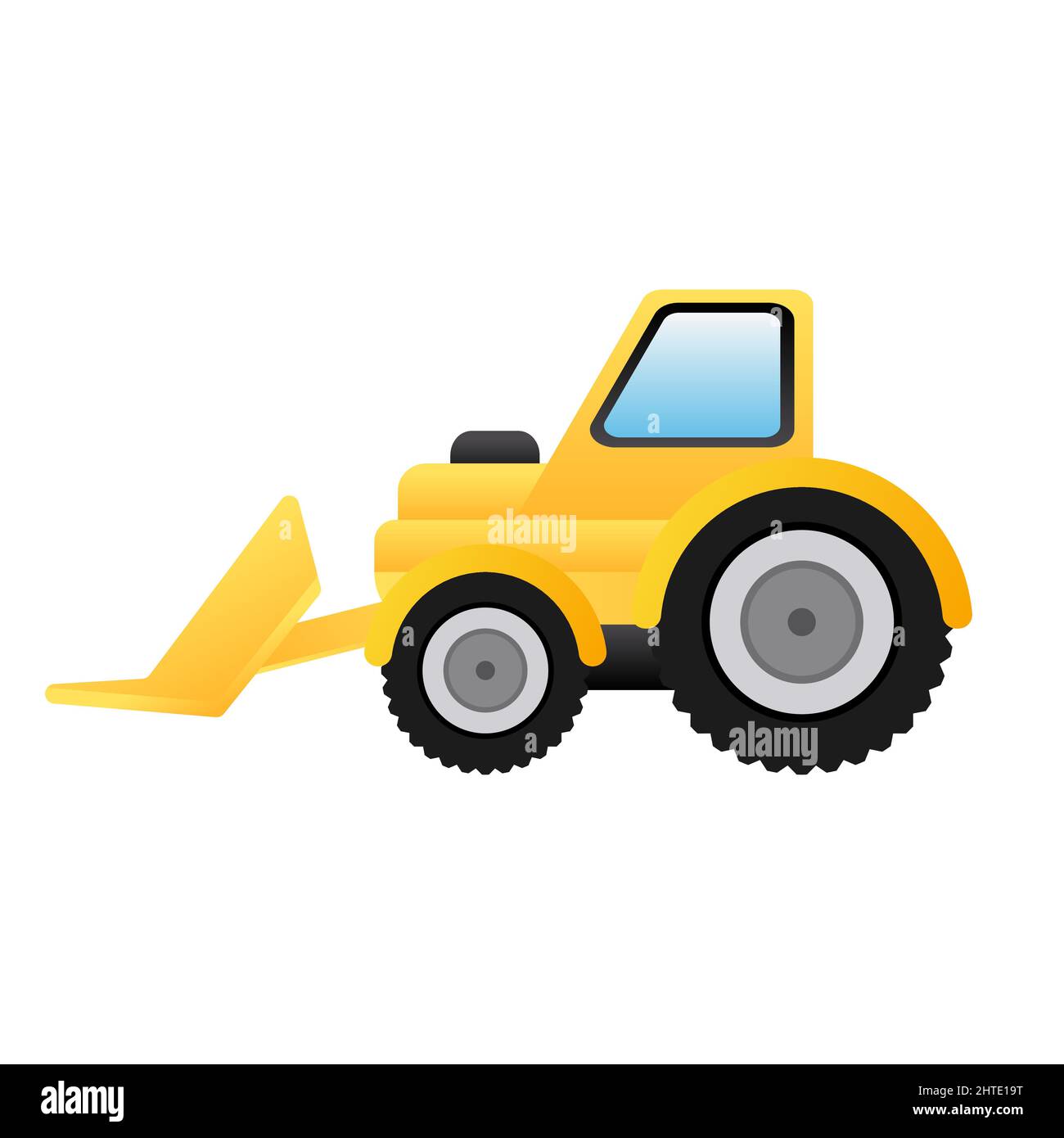 construction bulldozer cartoon vector illustration isolated object ...