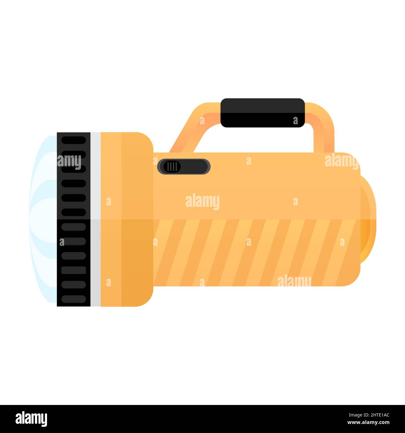 hand flashlight cartoon vector illustration isolated object Stock ...